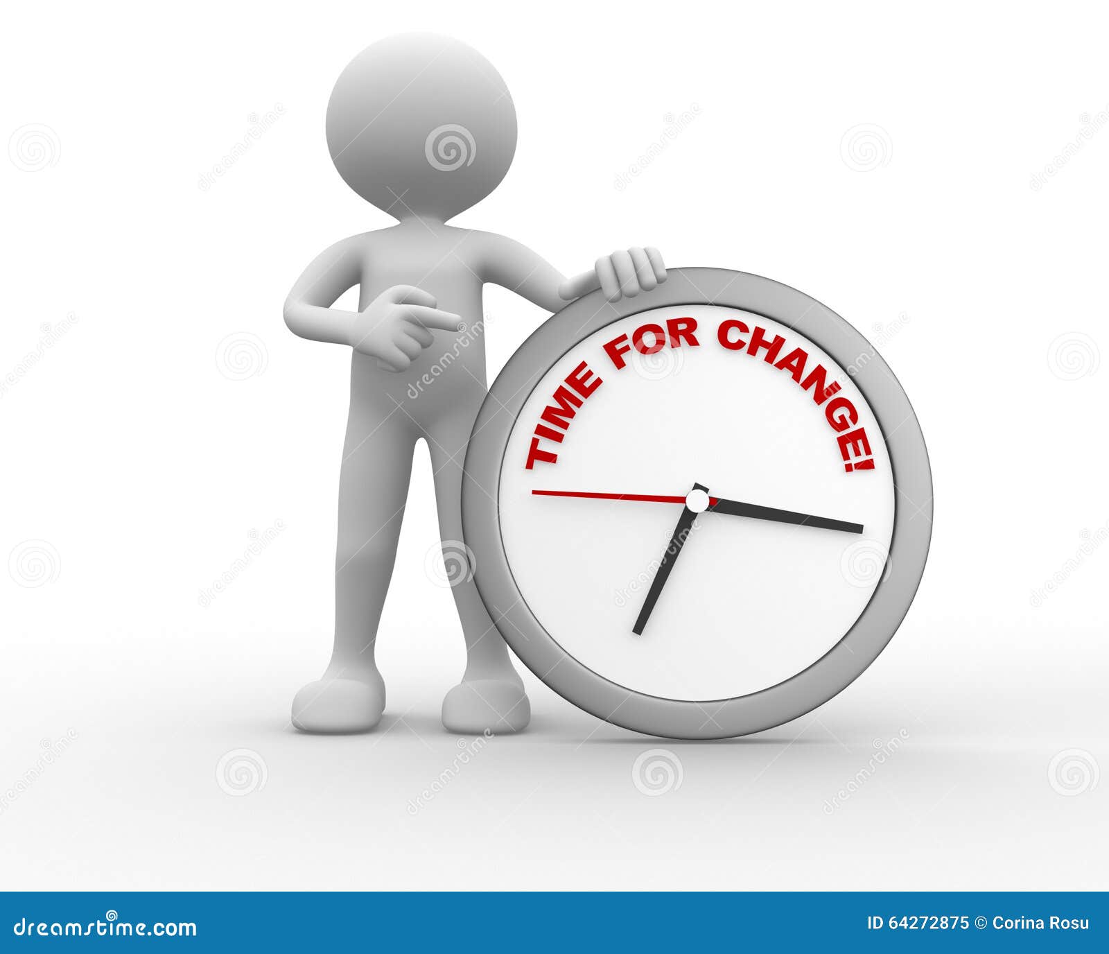 Clock with Words Time for Change Stock Illustration - Illustration of ...