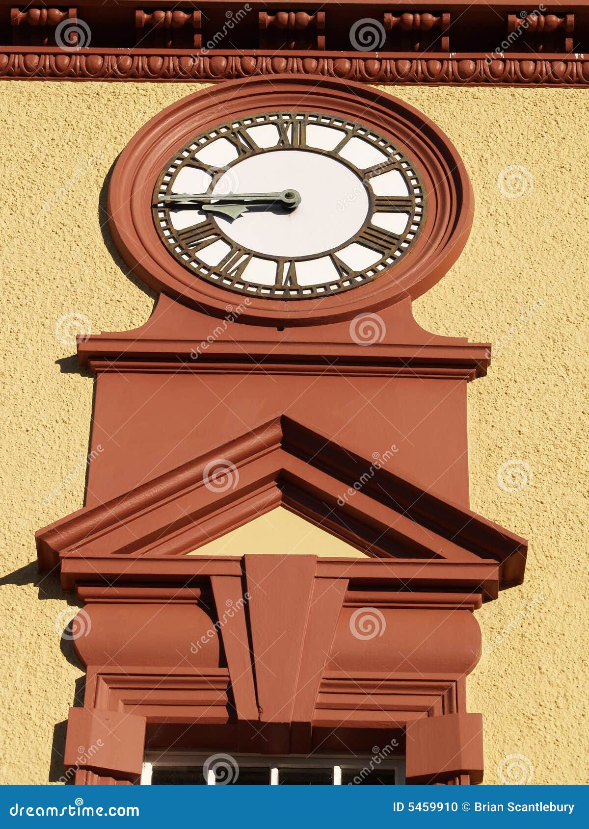 Clockface on Historic Building. Stock Photo - Image of deco, clock: 5459910