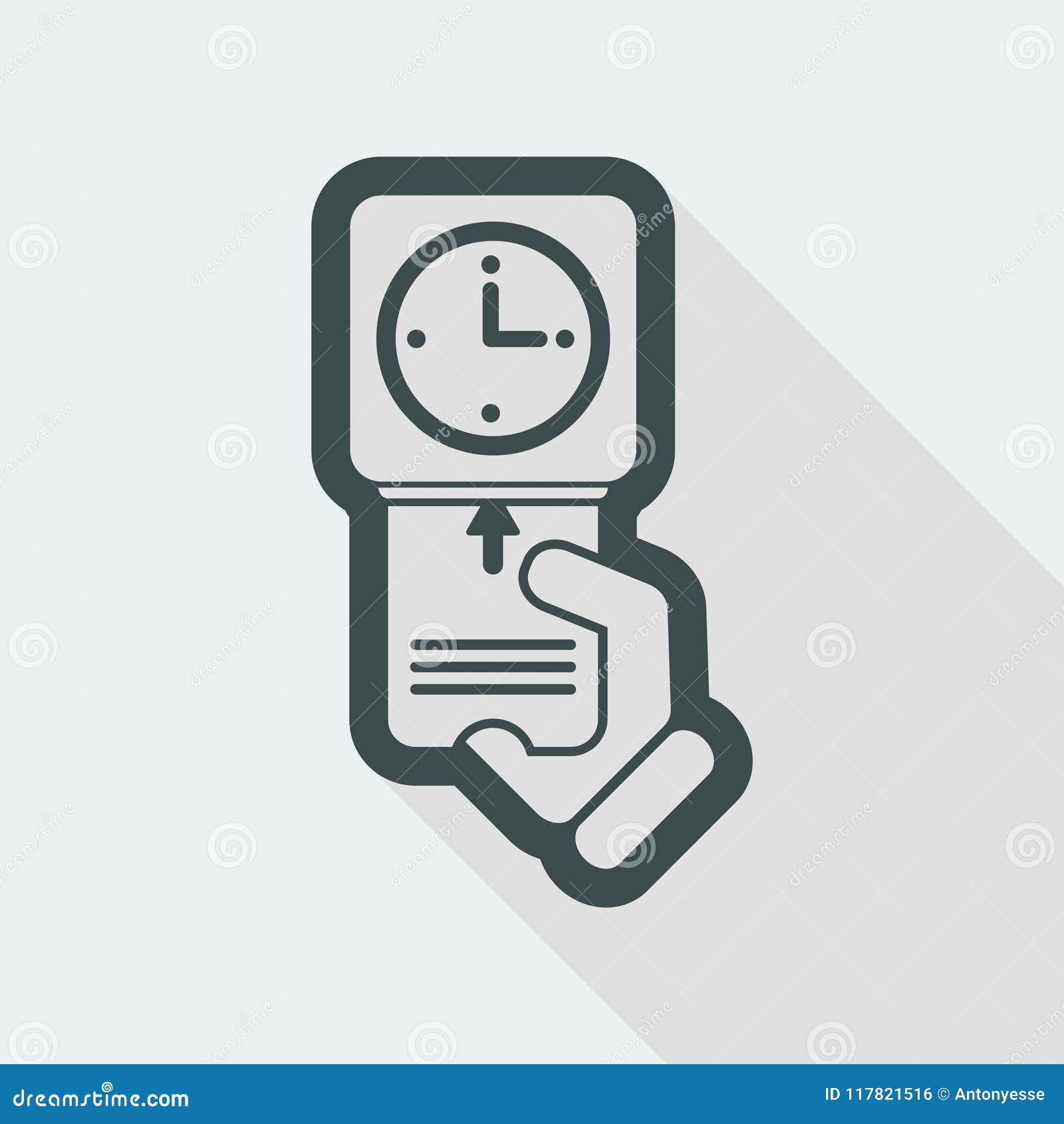 Clocking-in card icon stock vector. Illustration of holiday - 117821516