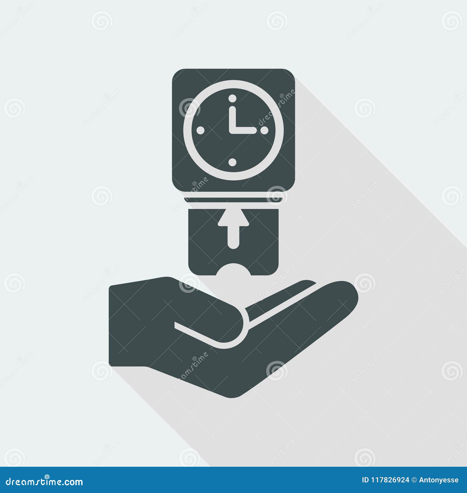 Clocking-in Card - Vector Flat Icon Stock Vector - Illustration of bank ...