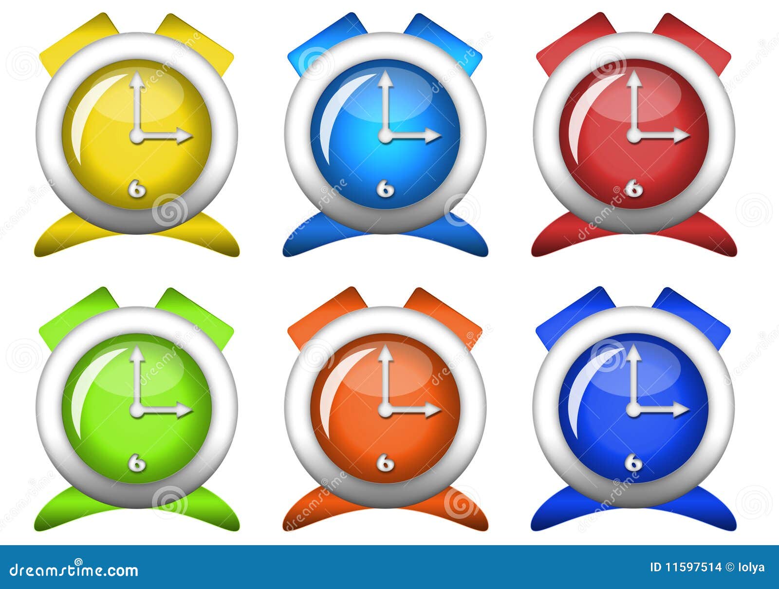 Clocks stock illustration. Illustration of cypher, color - 11597514