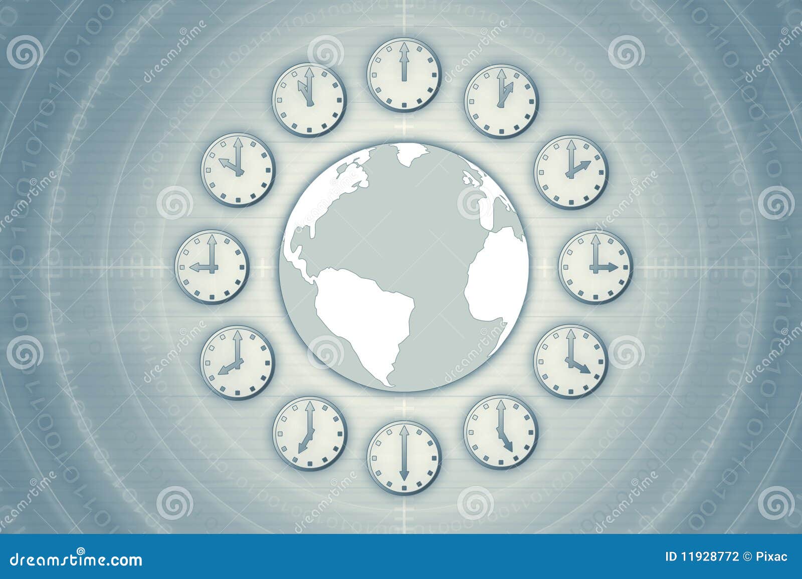 Clocks stock illustration. Illustration of world, planet - 11928772