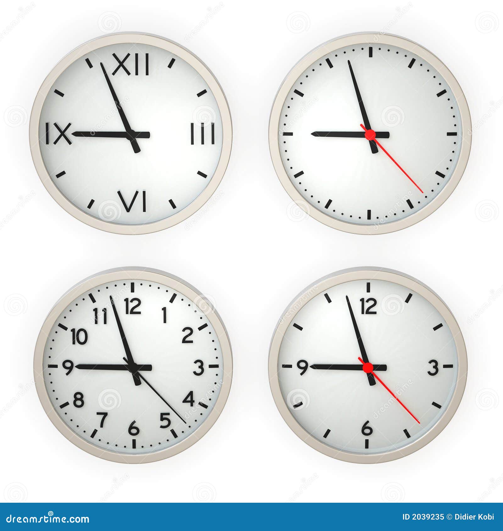 Clocks stock image. Image of background, rendered, passing - 2039235