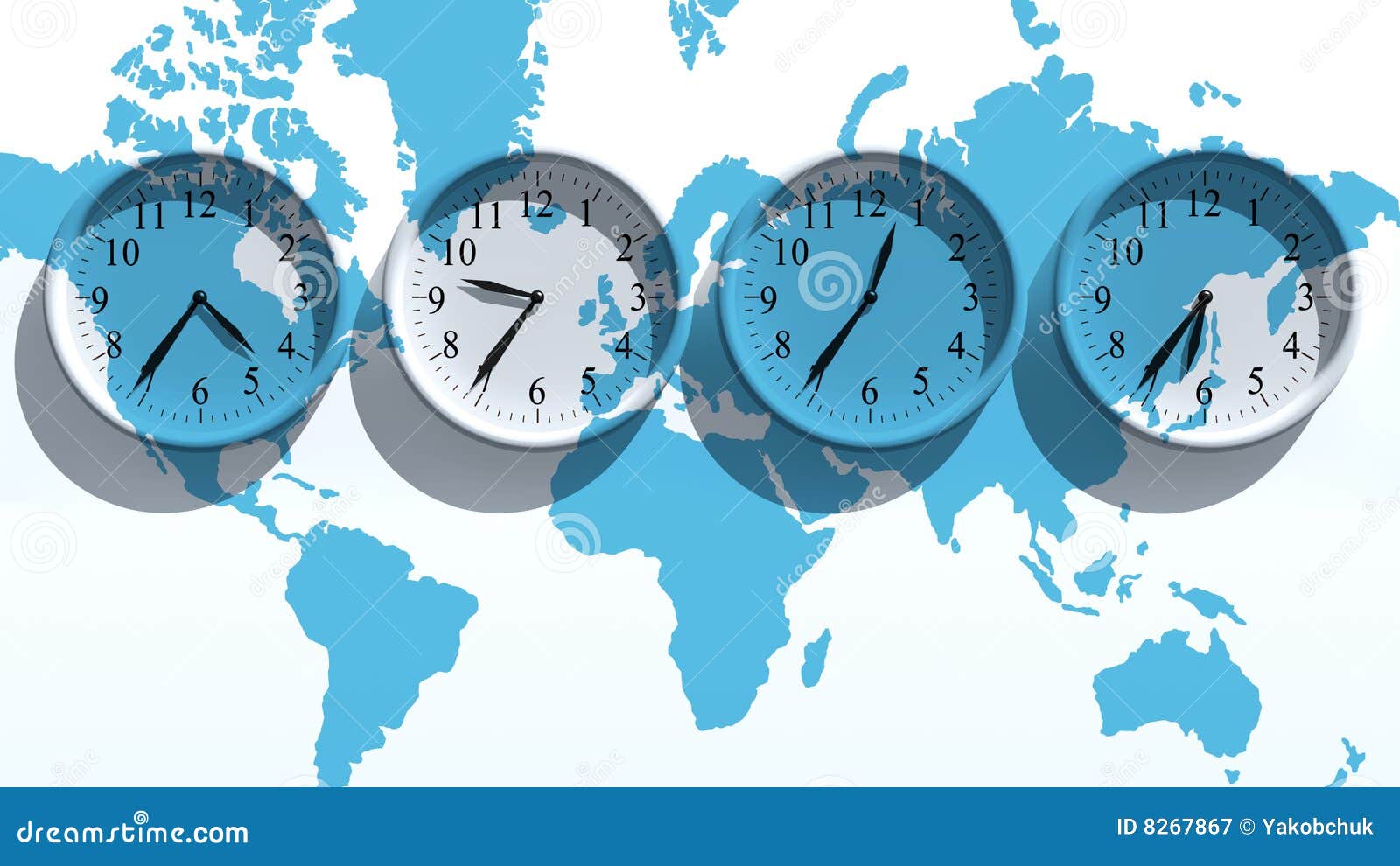 Clocks stock illustration. Illustration of dial, continents - 8267867