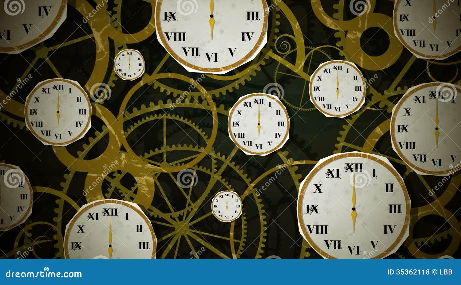 Clocks on Clockwork Loop stock video footage. Video of story - 35362118