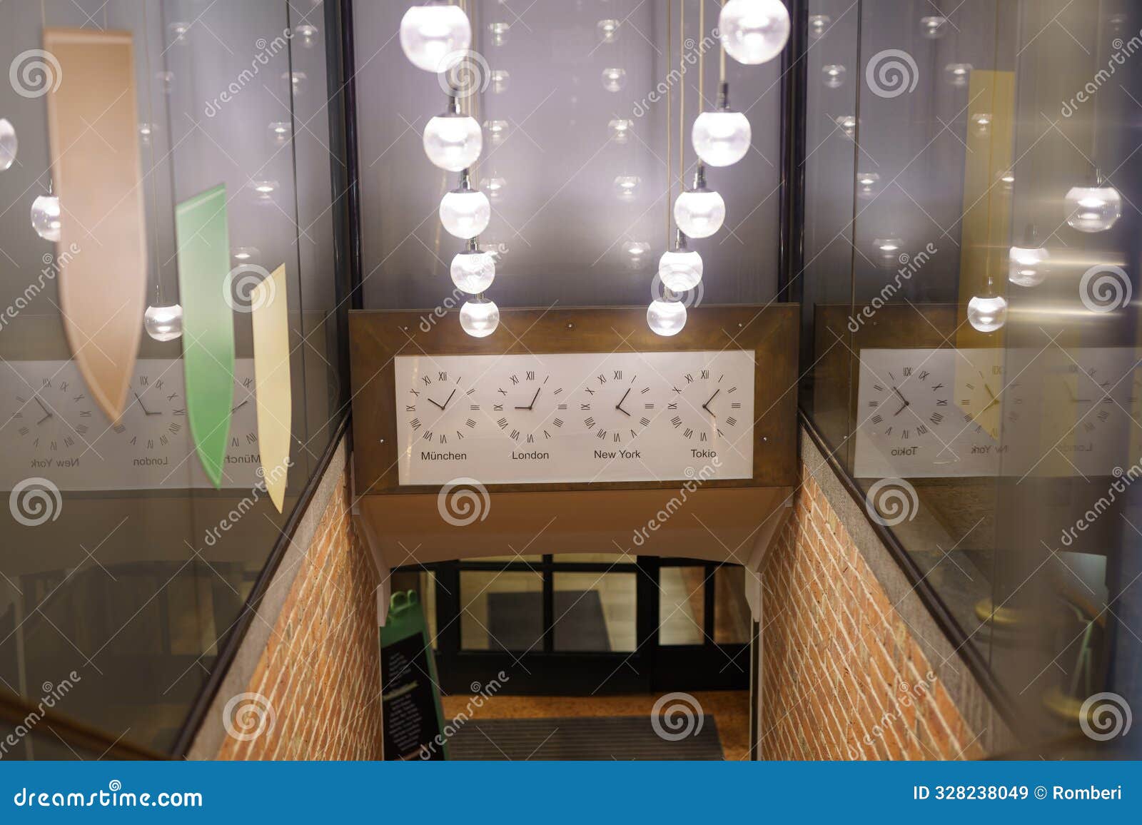 Clocks from Different Countries and Different Time Zones Stock Image ...