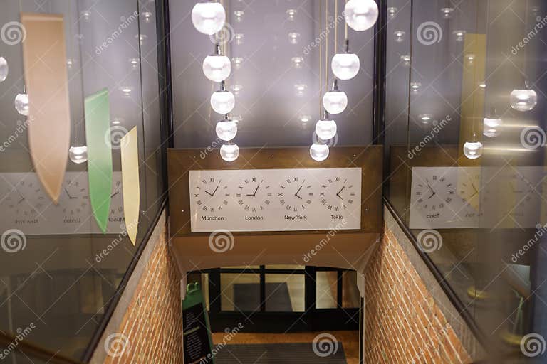 Clocks from Different Countries and Different Time Zones Stock Image ...