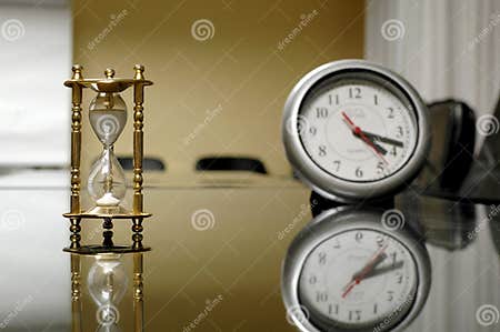 Clocks in the Empty Conference Room Stock Photo - Image of career ...