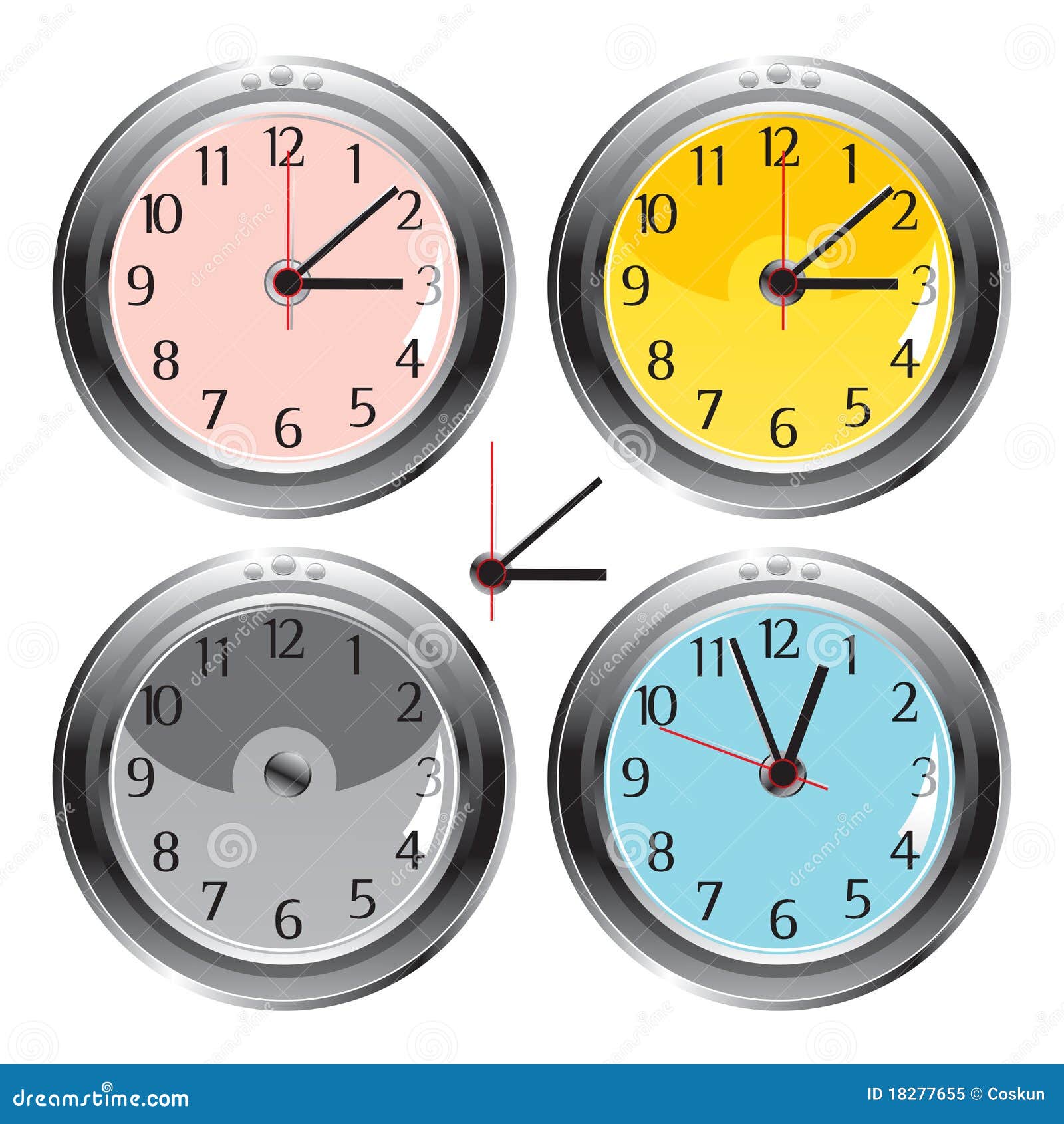 Clocks.eps stock vector. Illustration of minutes, clock - 18277655