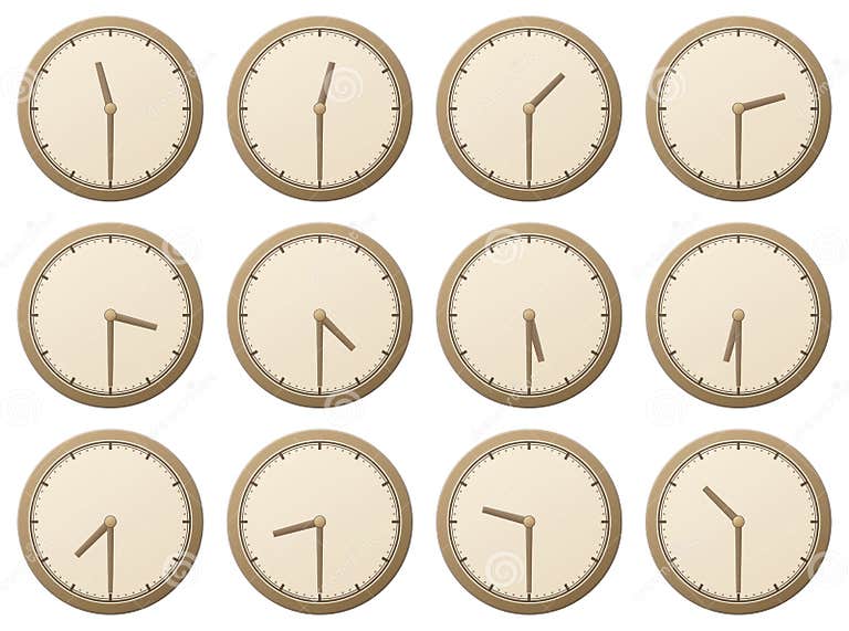 Clocks, half an hour stock vector. Illustration of halves - 3801635