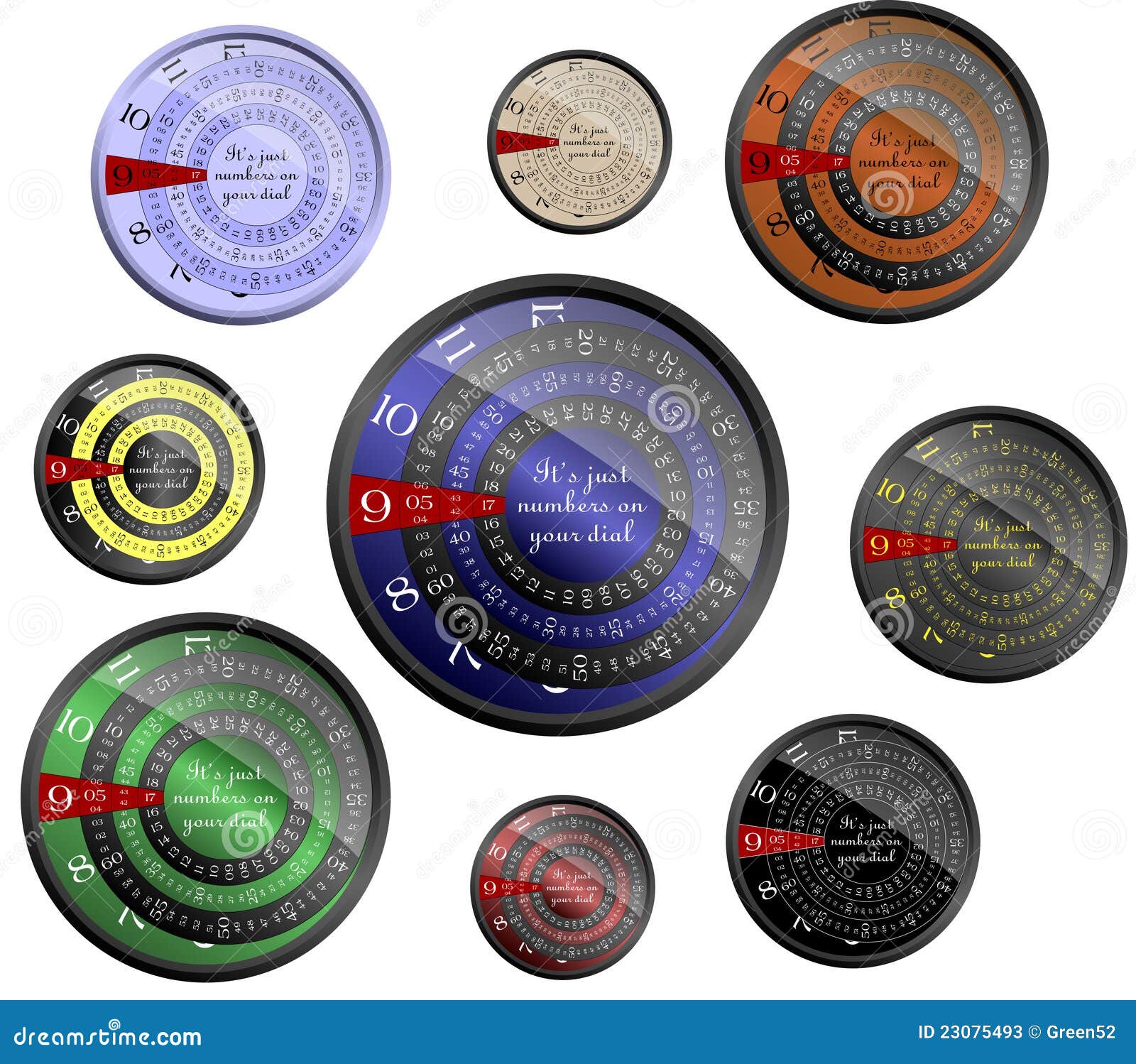 Clocks without Hands stock vector. Illustration of beige - 23075493