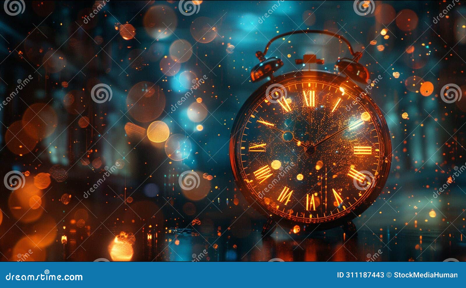 Clocks River of Time Multiple Clockfaces Roman Numerals Stock ...