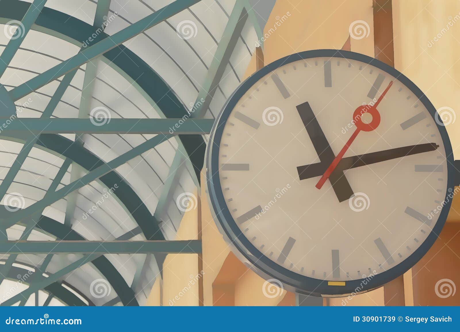 Clocks at the station stock image. Image of sign, arrival - 30901739