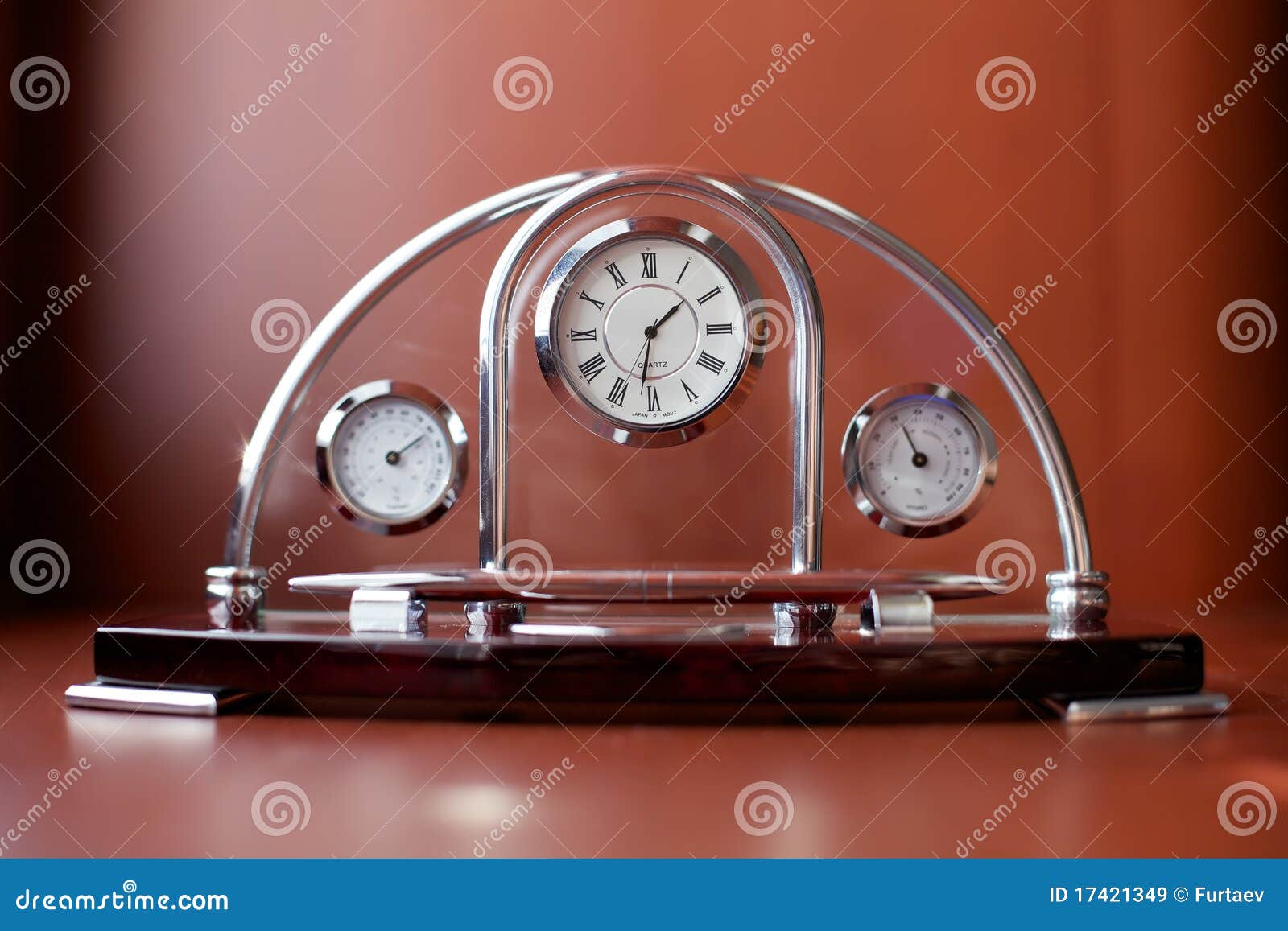 Clocks on the table stock image. Image of alarm, information - 17421349