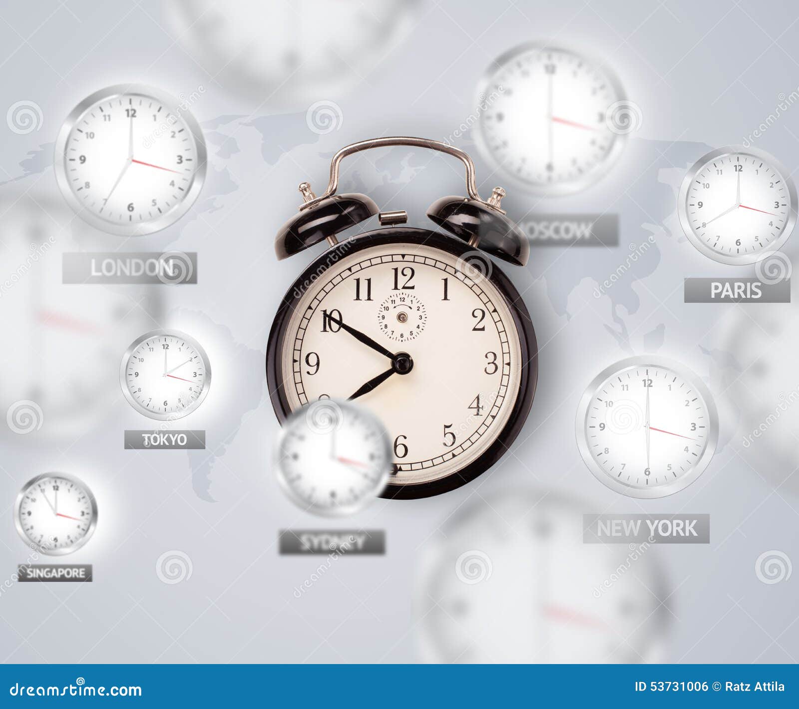 Time Zones Of A Planet Royalty-Free Stock Image | CartoonDealer.com ...