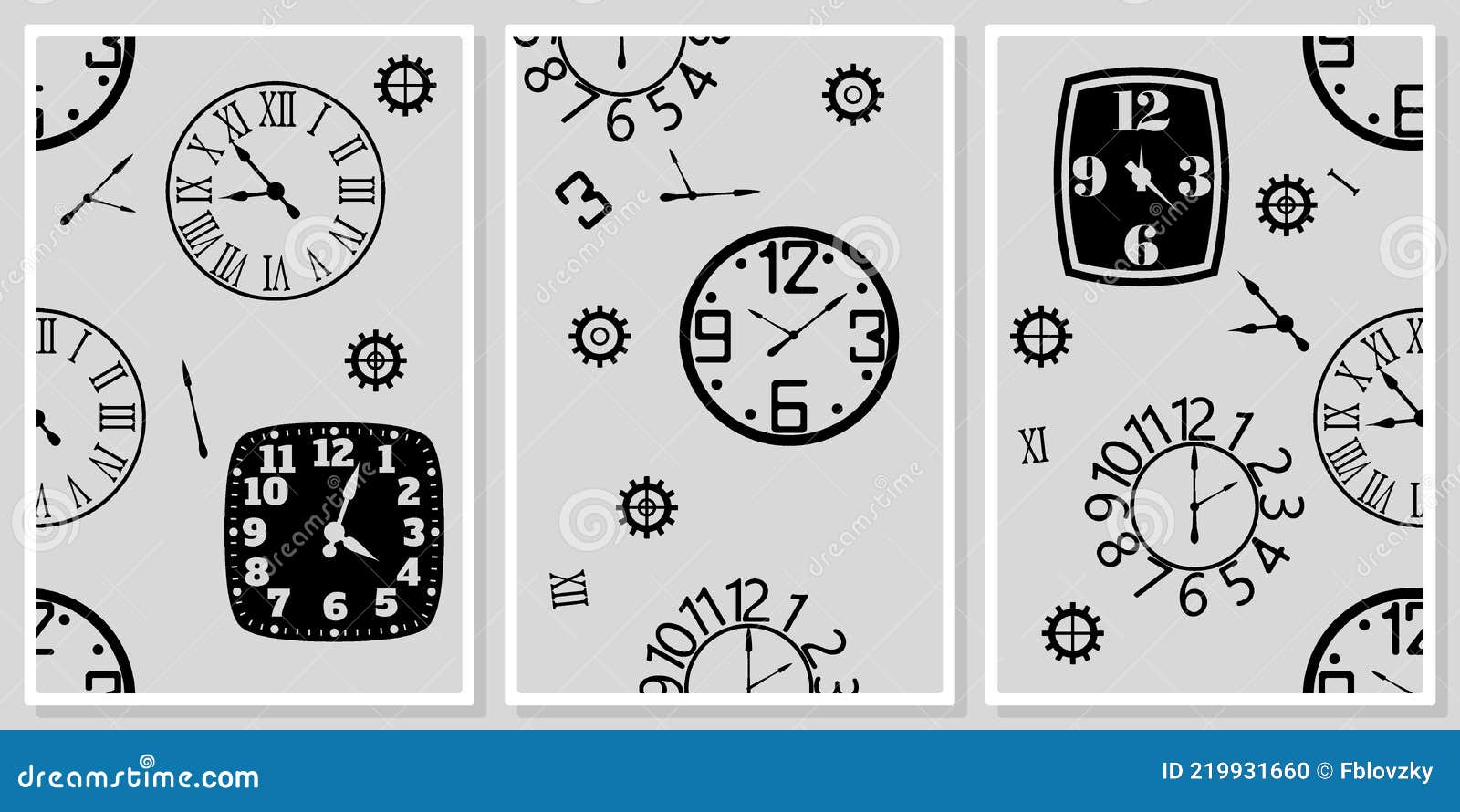 Clocks On Wall, Symbol For Greenwich Mean Time Stock Image ...