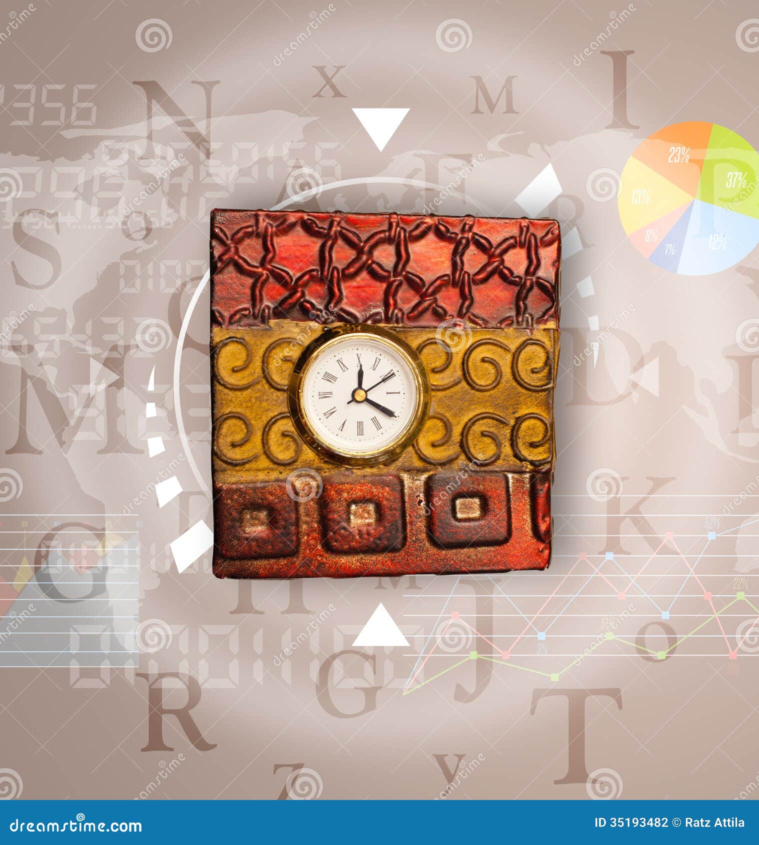 Clocks with World Time and Finance Business Concept Stock Photo - Image ...