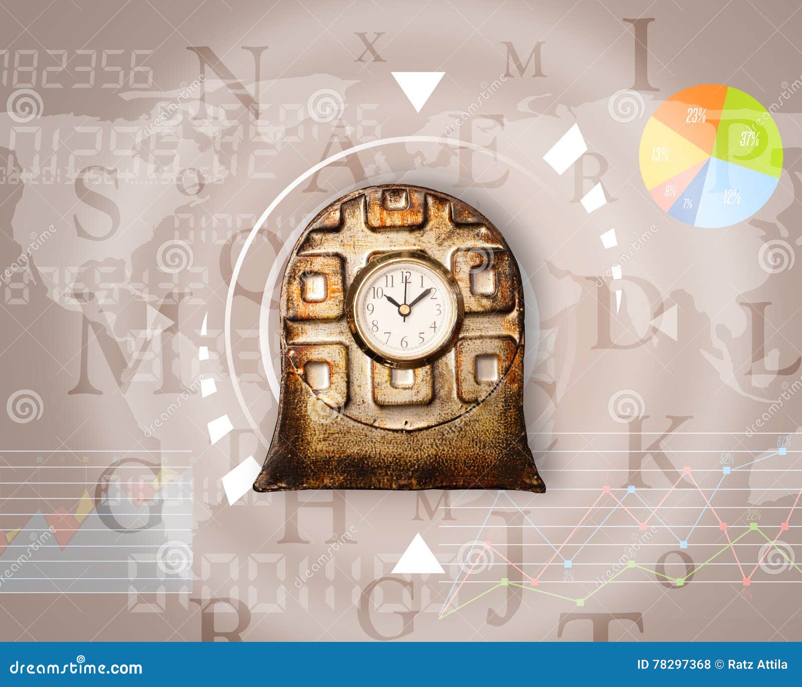 Clocks with World Time and Finance Business Concept Stock Photo - Image ...