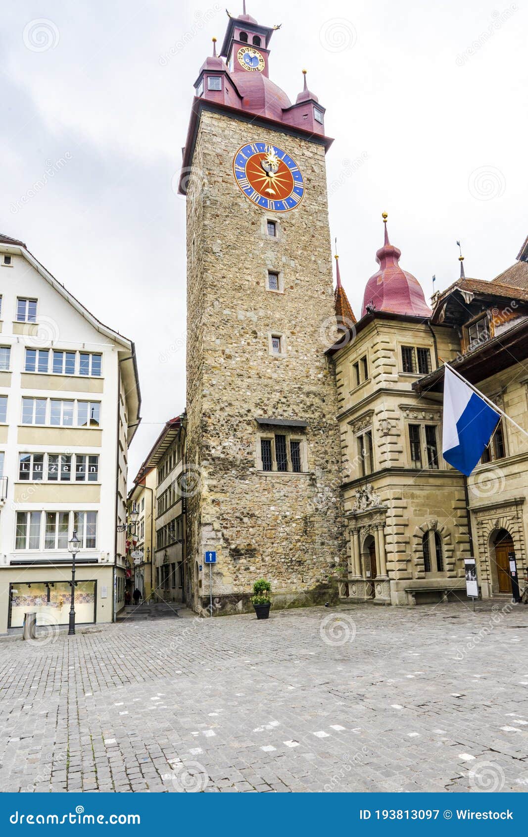 The clocktower of Lucerne editorial photography. Image of tower - 193813097