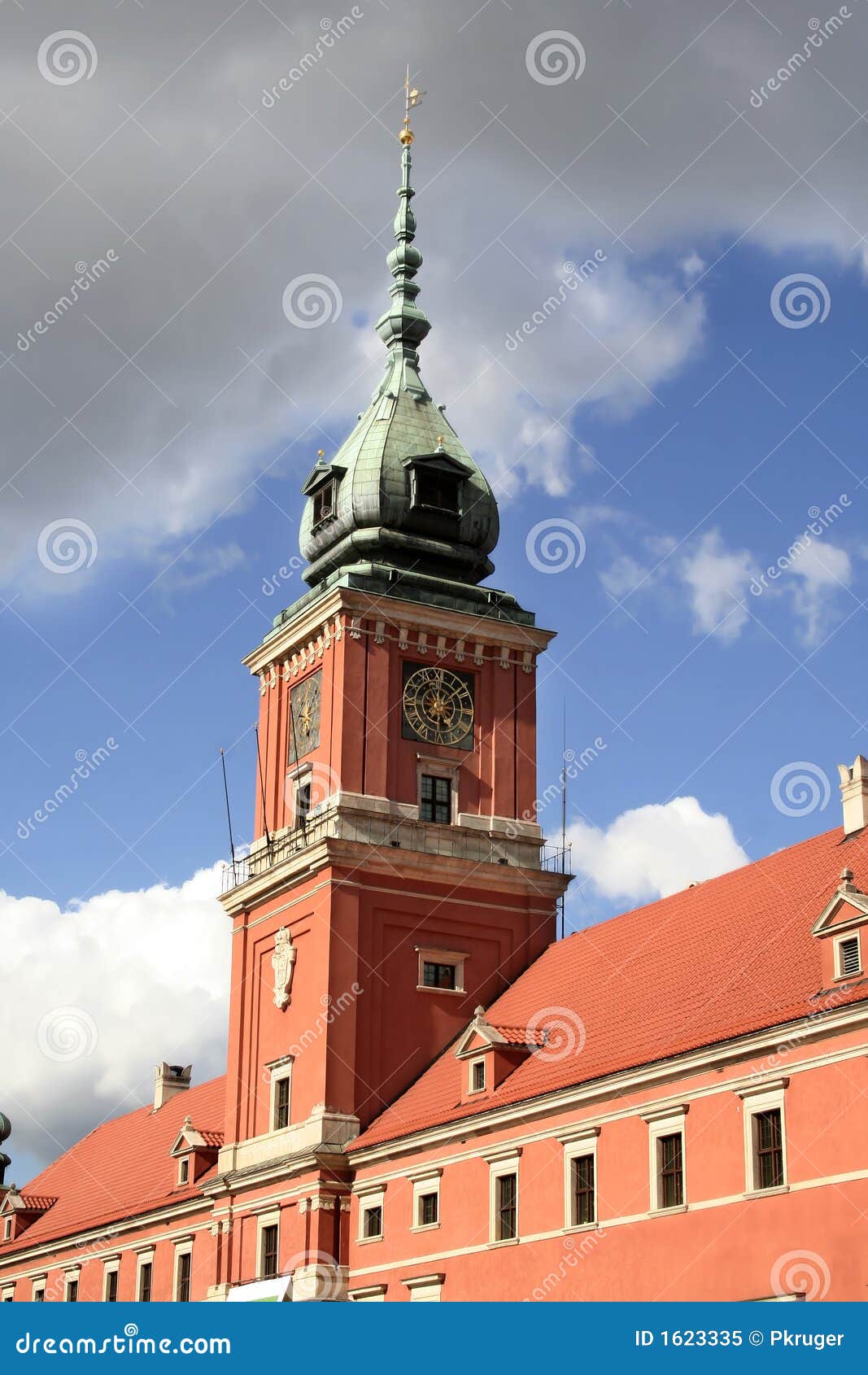 The Clocktower of the Royal Palace Stock Image - Image of queen, palace ...