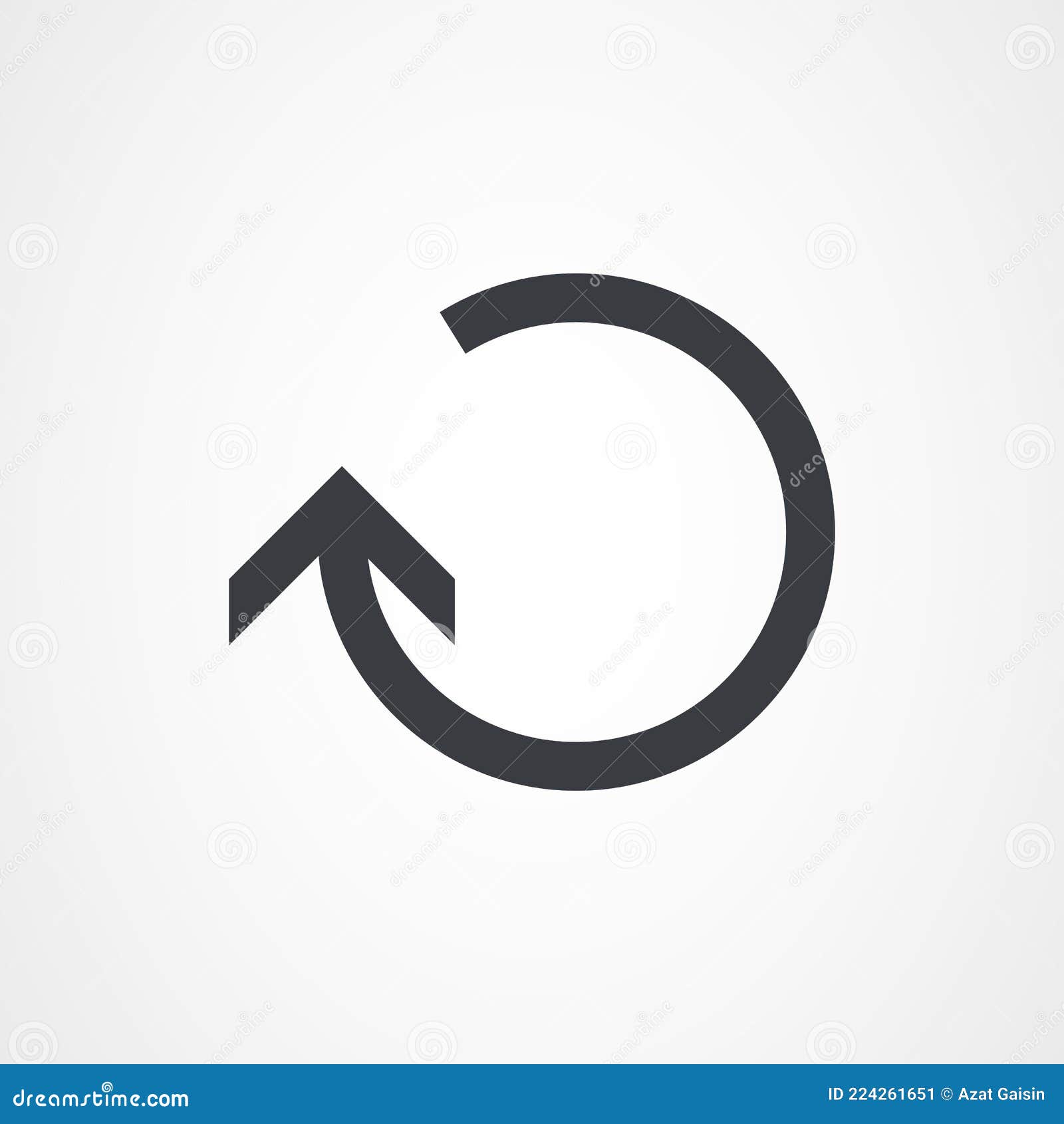 Clockwise Arrow Icon. Black Curved Circular Arrow Vector Illustration ... Clockwise Arrow Icon. Black Curved Circular Arrow Vector Illustration ...