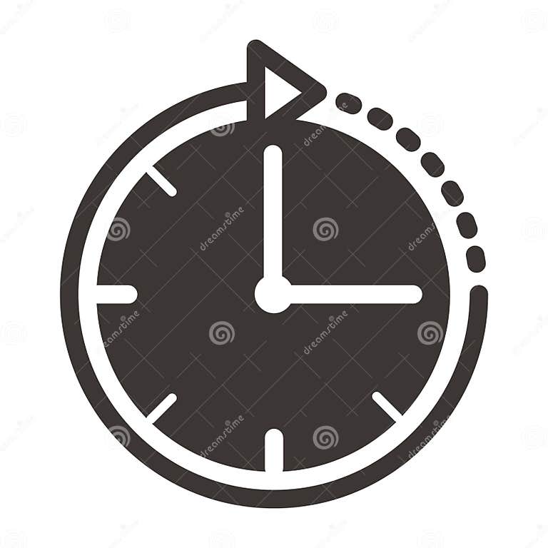 Clockwise Clock. Vector Illustration Decorative Design Stock Vector ...