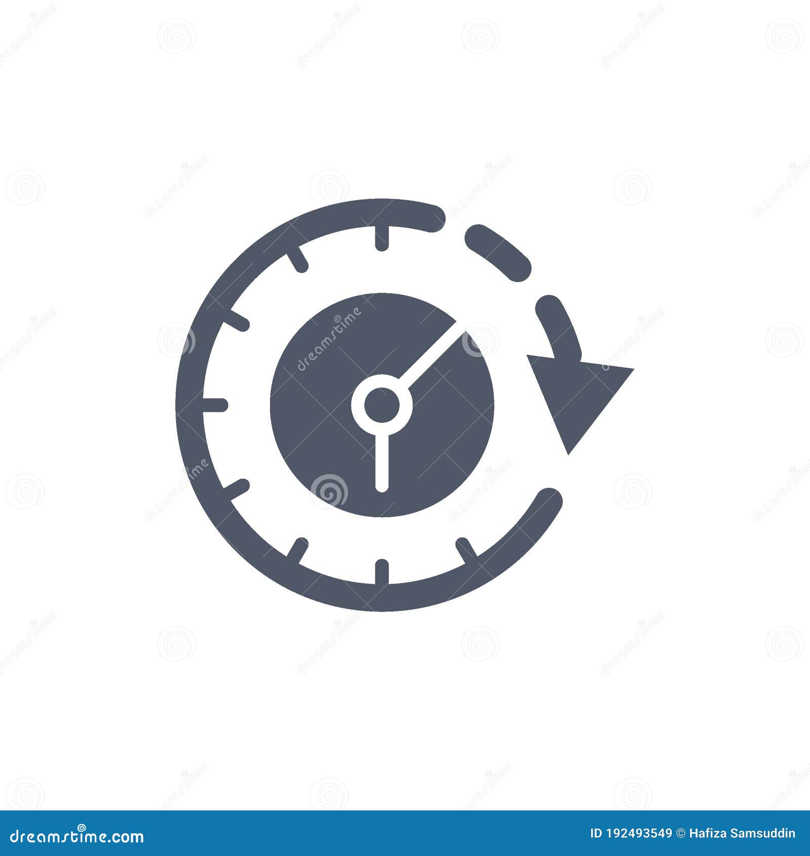 Clockwise Clock. Vector Illustration Decorative Design Stock Vector ...