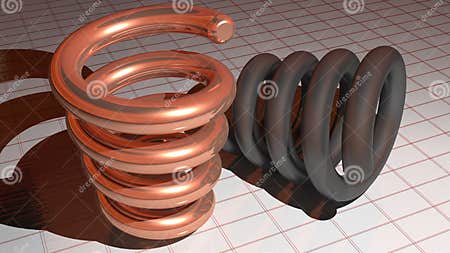 Clockwise & Counterclockwise Springs Stock Illustration - Illustration ...
