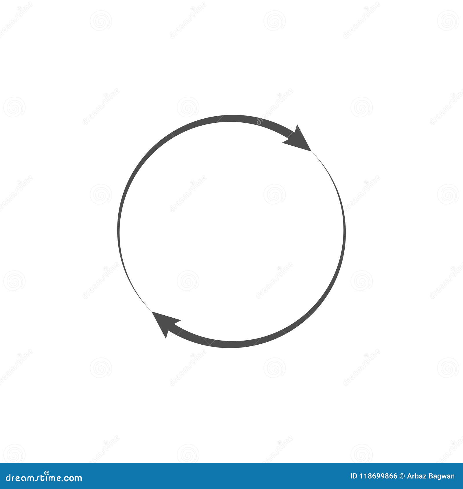 Rotating Arrows Concentric Radial And Circular Arrow Element Cycle