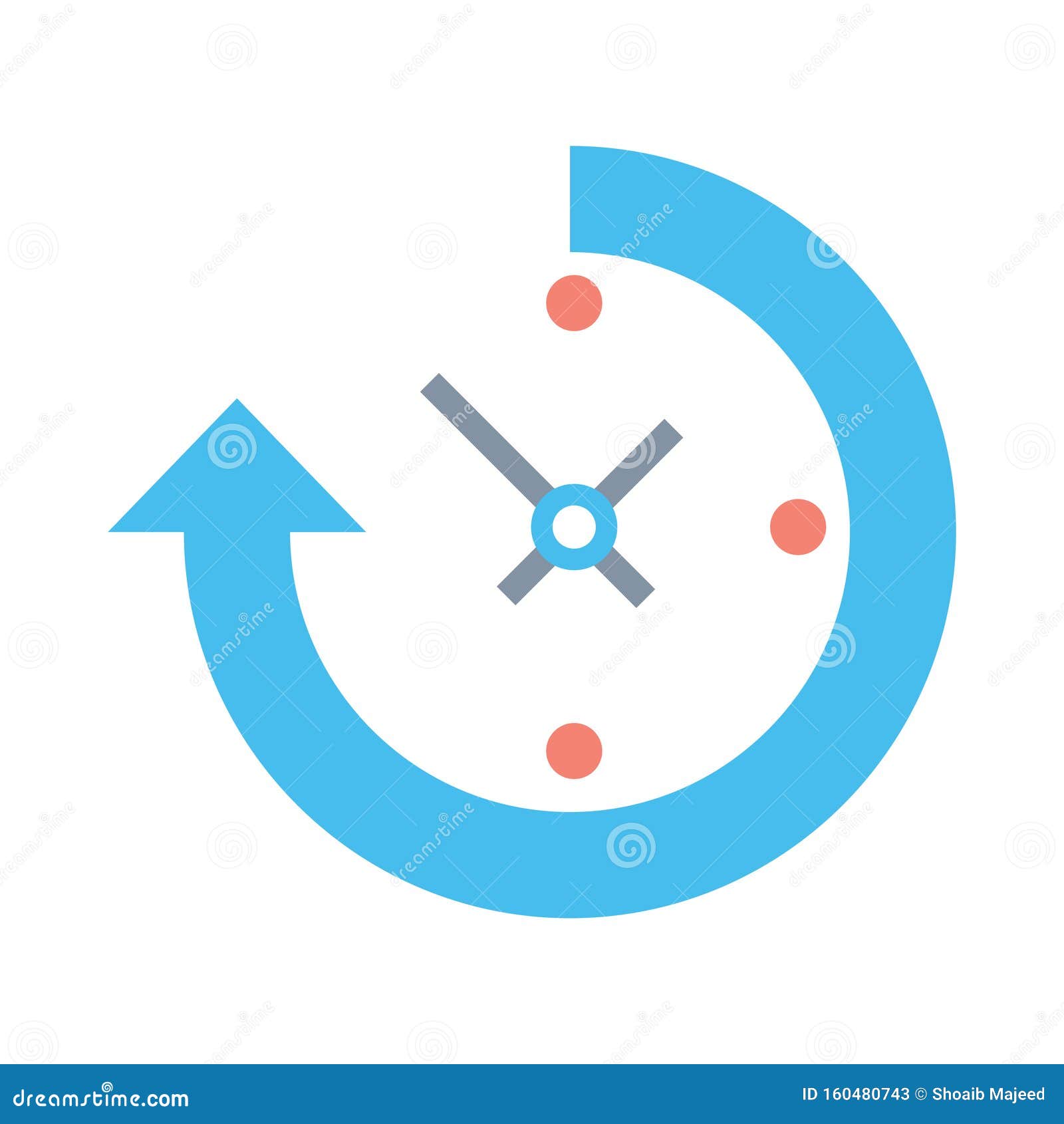 Clockwise Flat Vector Icon Isolated Graphic .Style in EPS 10 Simple ...