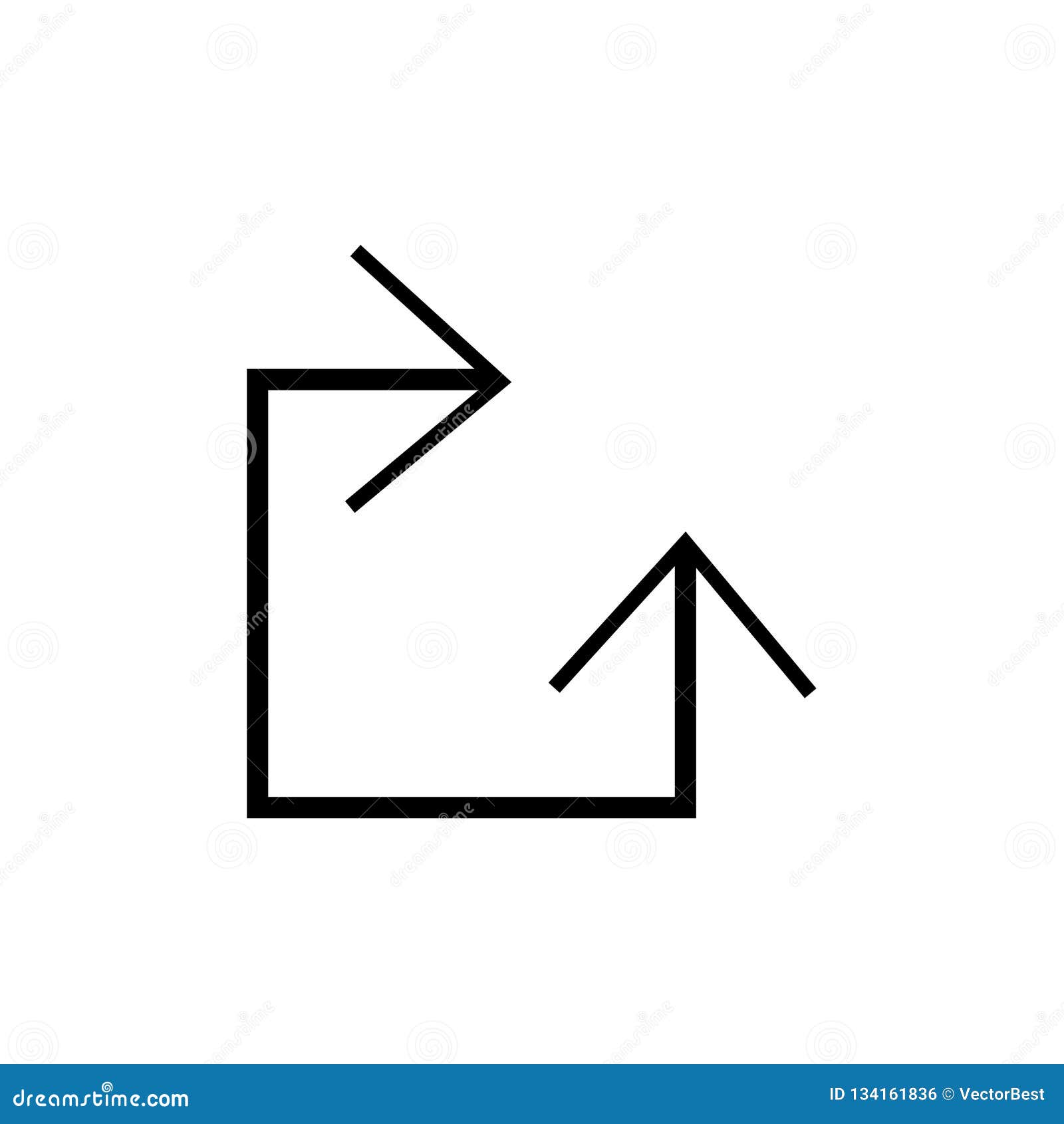 Clockwise Icon Vector Sign and Symbol Isolated on White Background ...