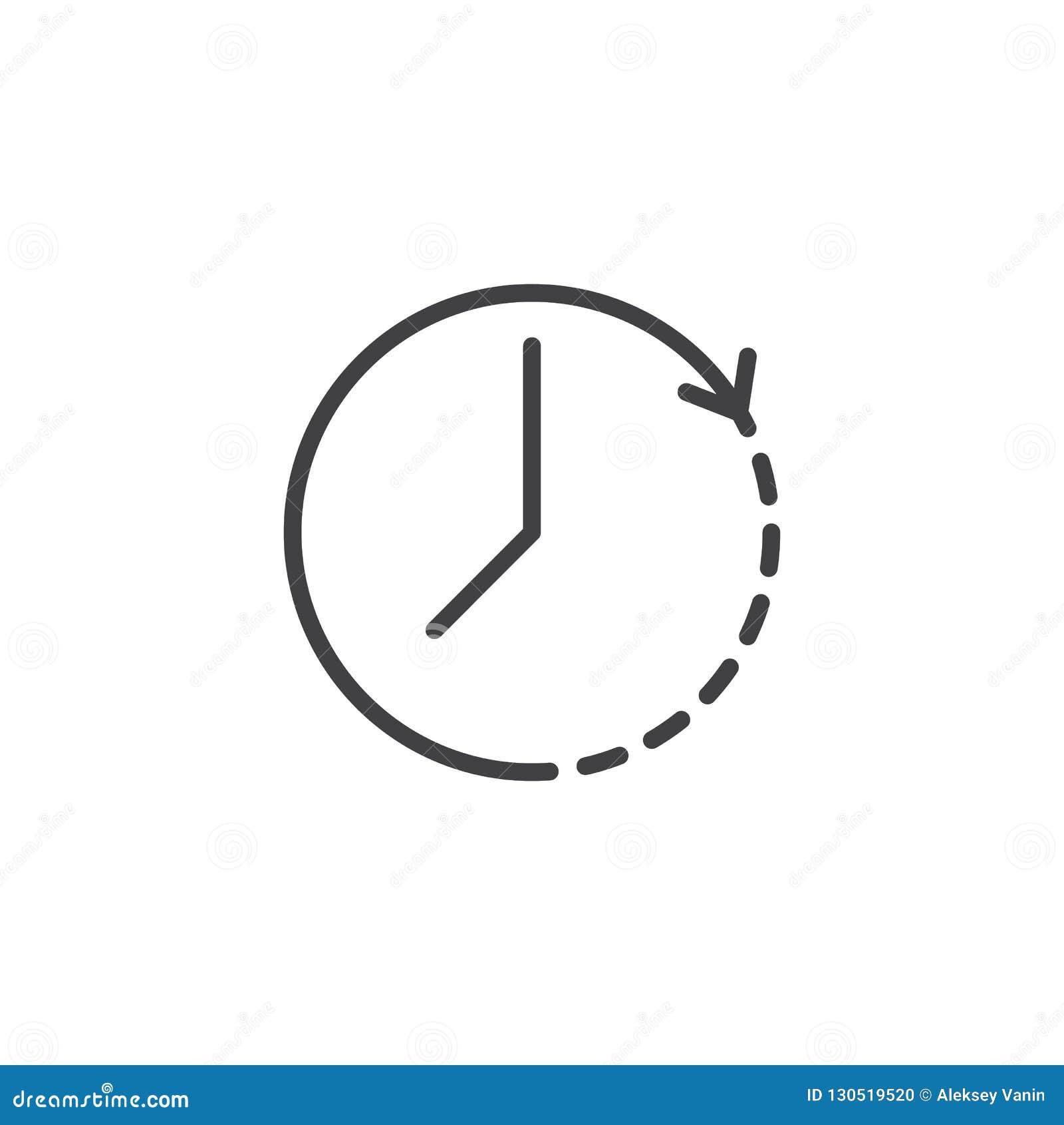 Clockwise Rotation Arrow Icon. Blue Mandatory Symbol. Illustration ...
