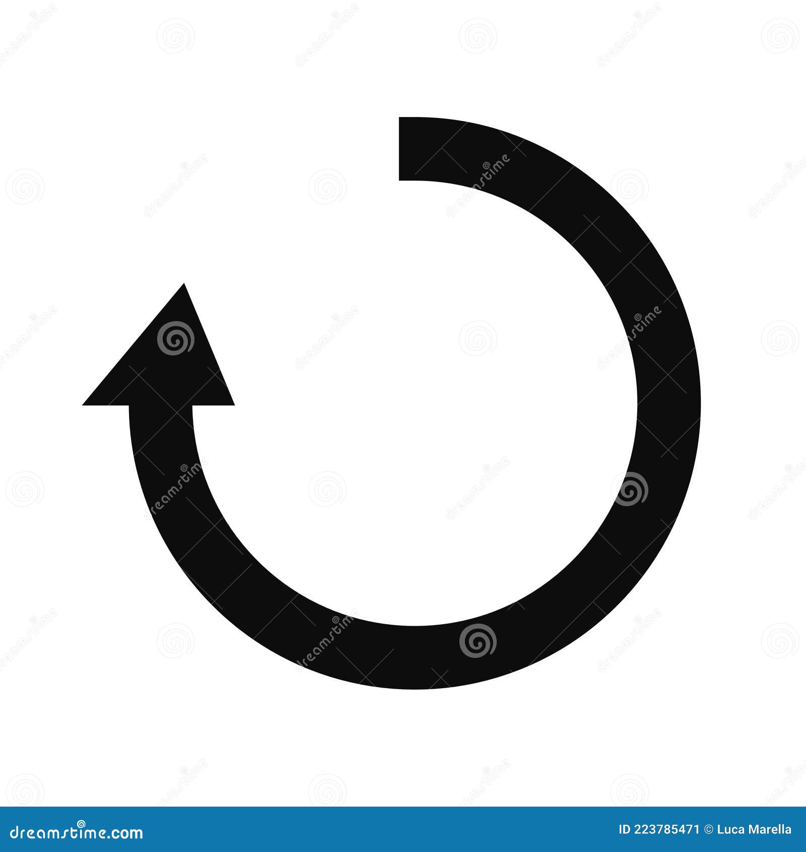 Clockwise Round Arrow Symbol Icon Cartoon Vector | CartoonDealer.com ...