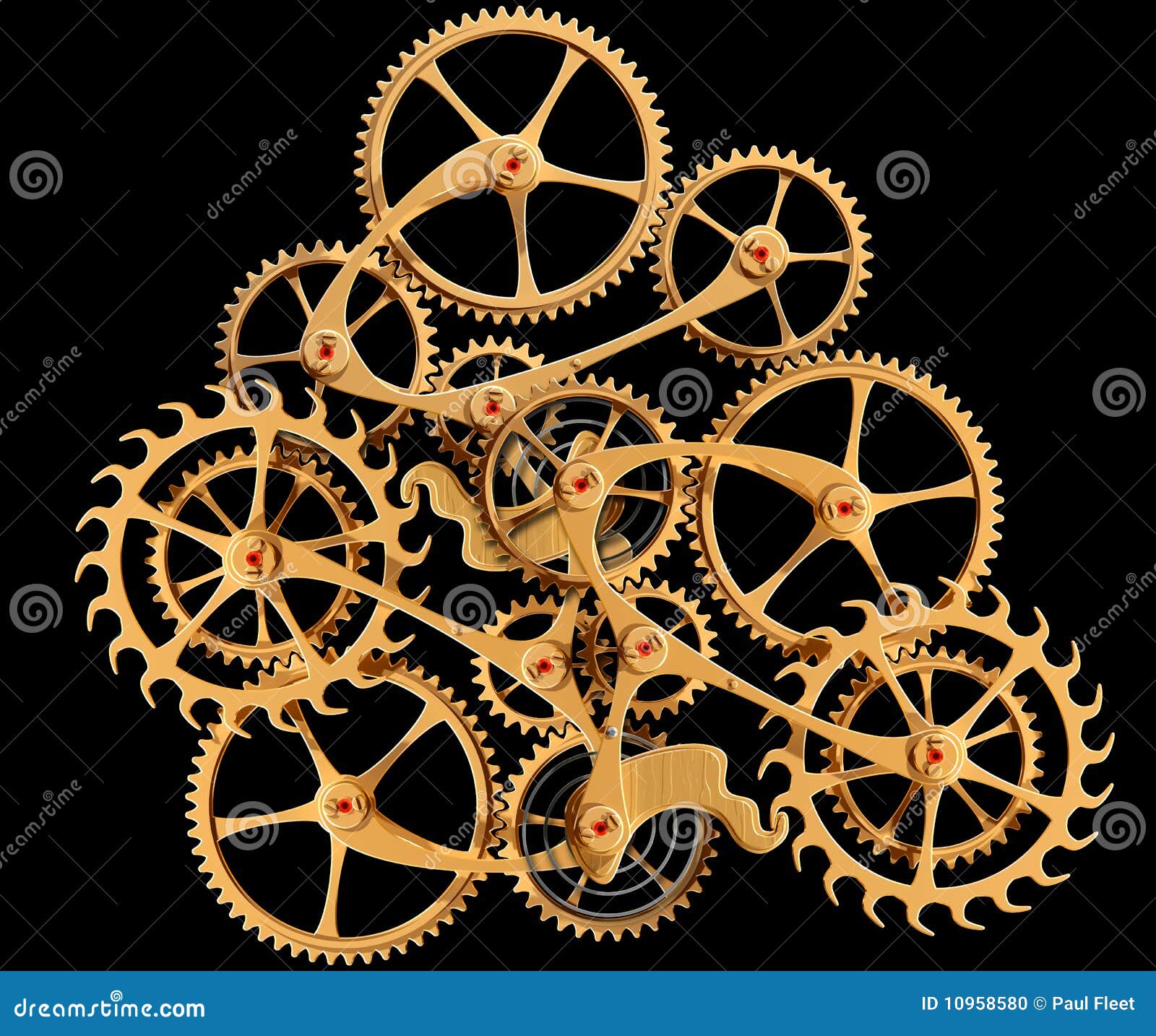Clockwork stock illustration. Illustration of movement - 10958580
