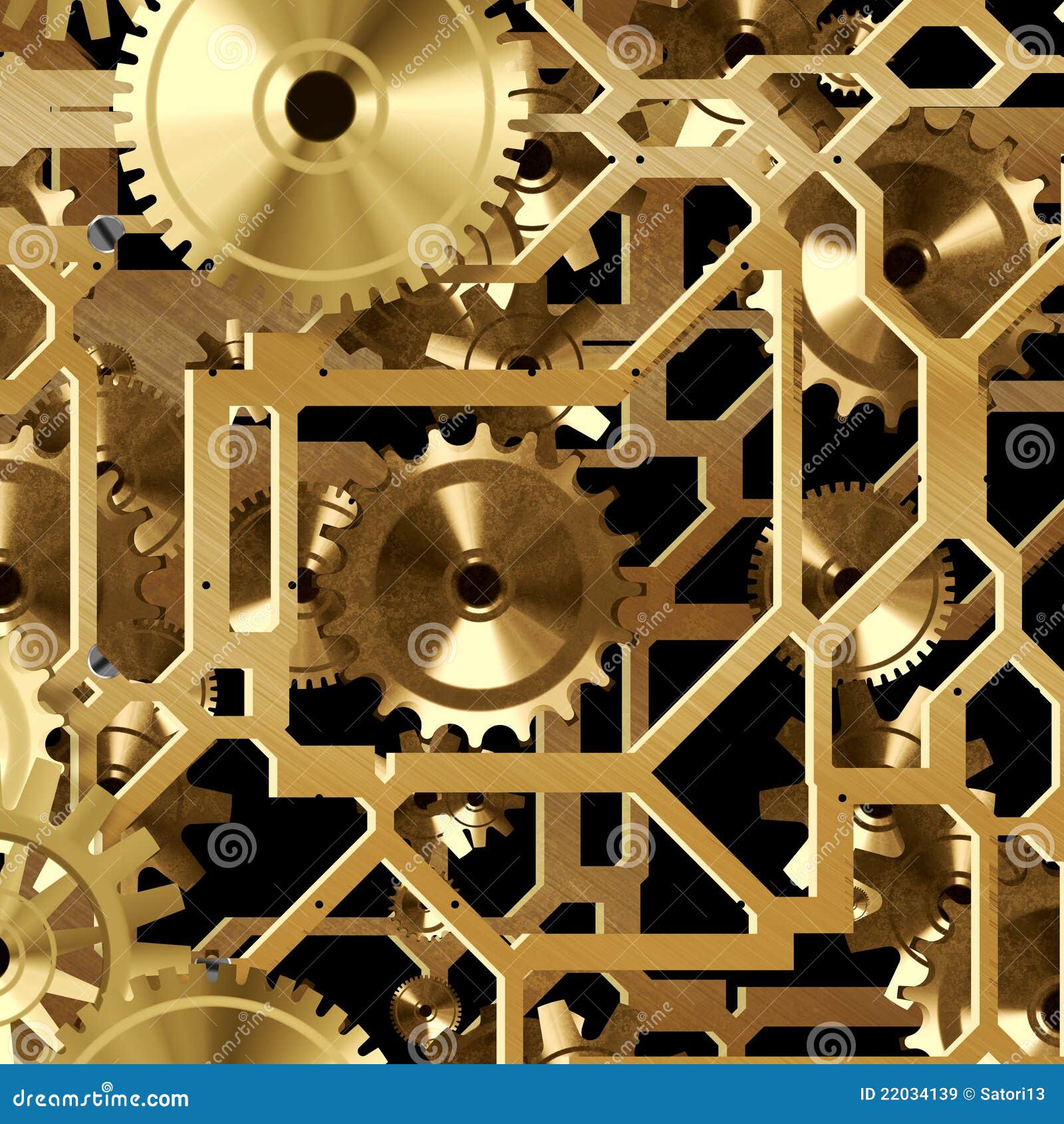 Clockwork stock illustration. Illustration of macro, industrial - 22034139