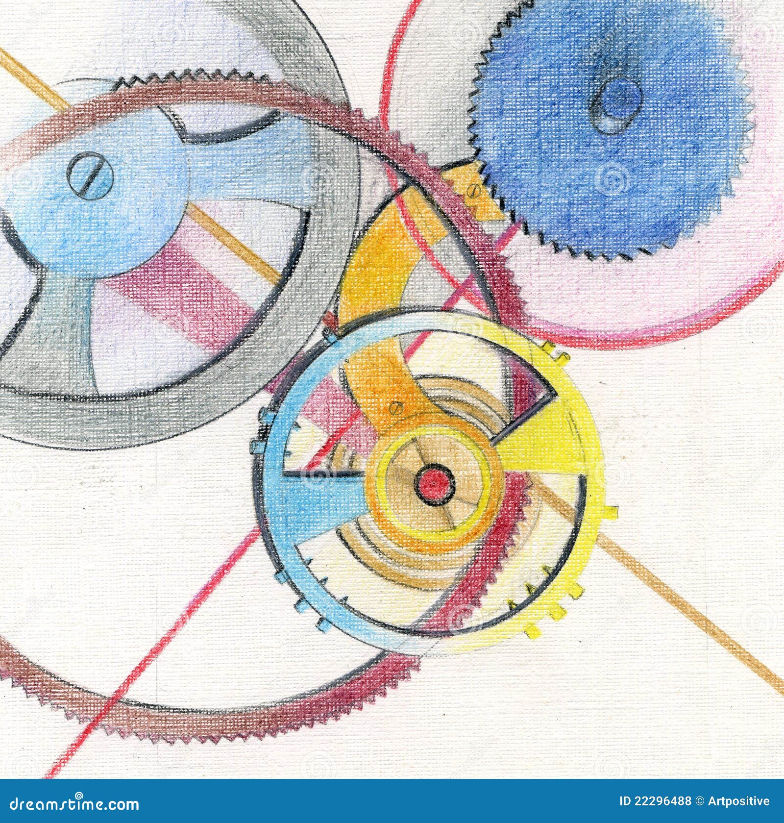 Clockwork stock illustration. Illustration of gears, arrow - 22296488