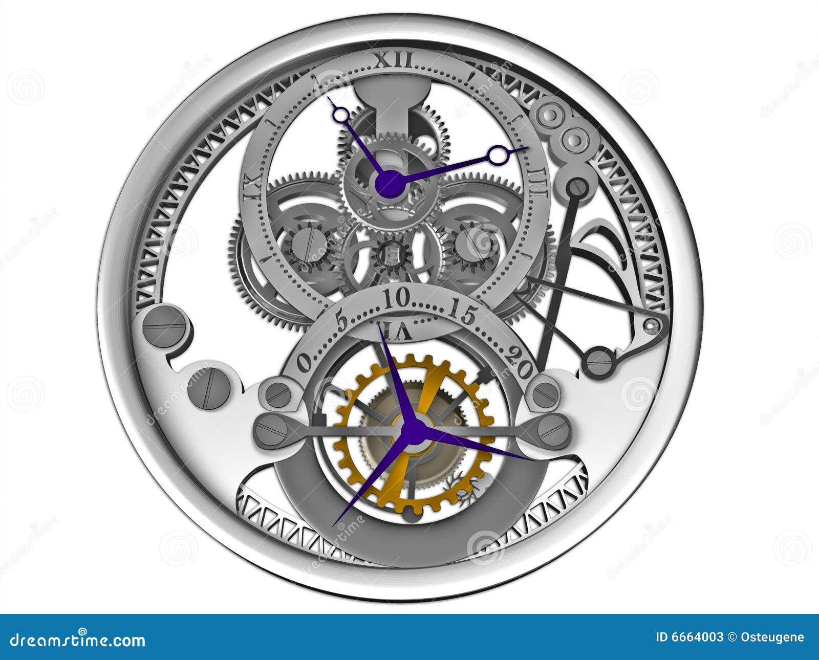 Clockwork stock illustration. Illustration of instrument - 6664003