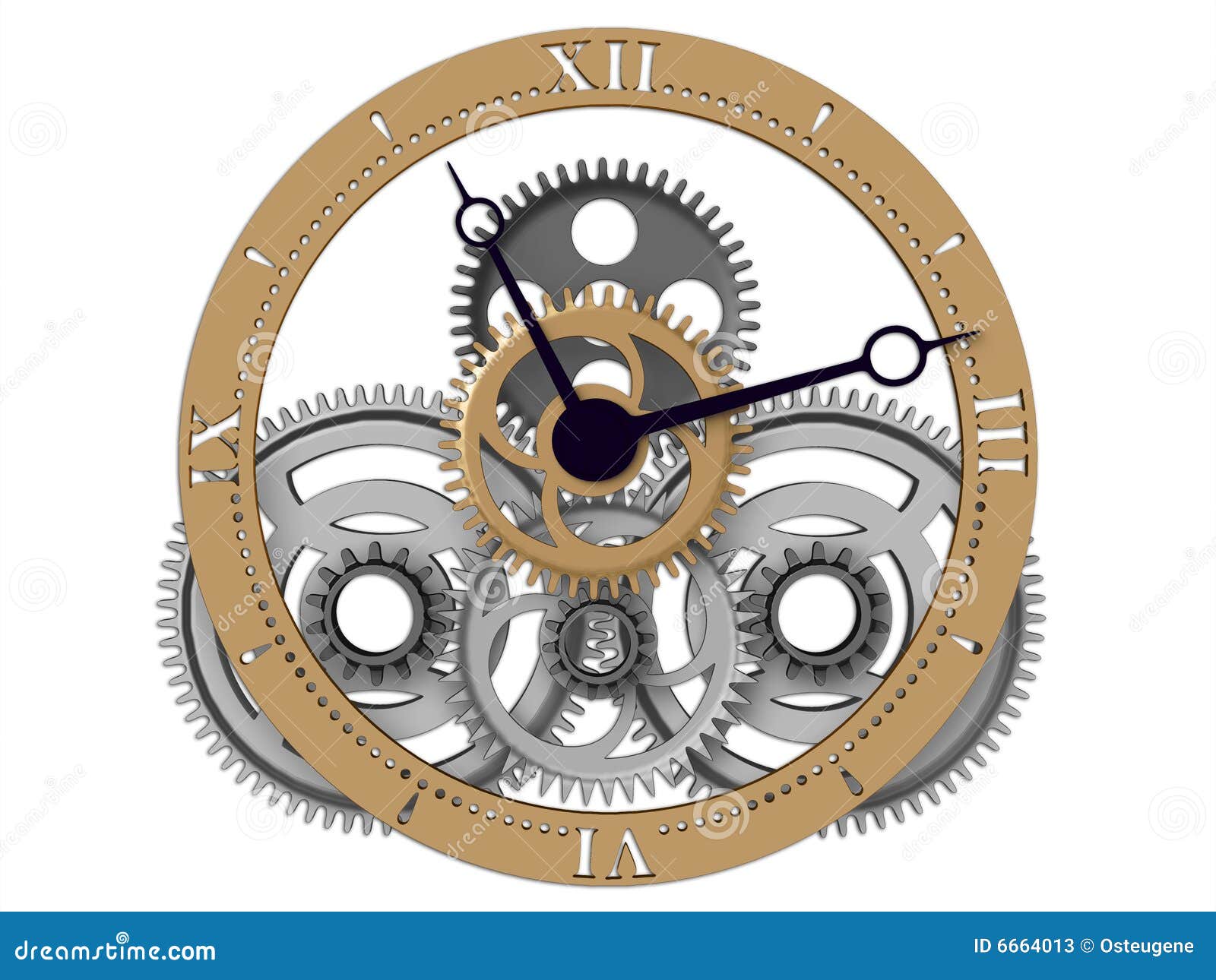 Clockwork stock illustration. Illustration of chrome, machine - 6664013