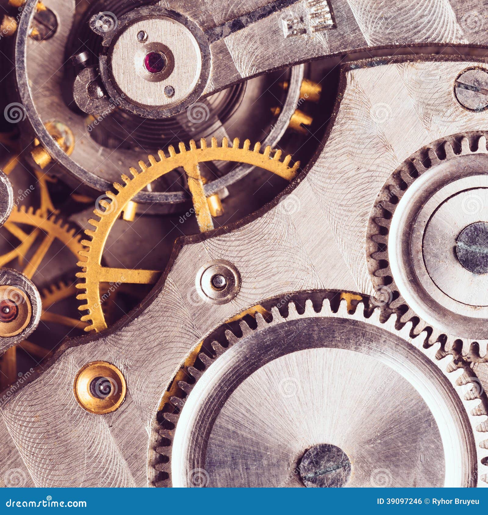 Clockwork Background stock photo. Image of inside, golden - 39097246