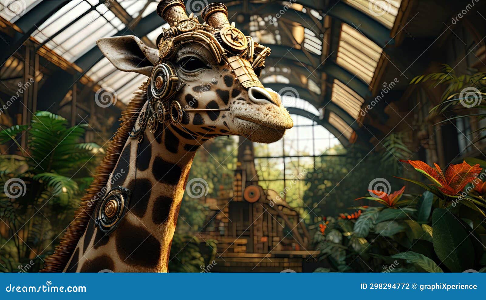 Clockwork Beast of the Steampunk Zoo Stock Illustration - Illustration ...