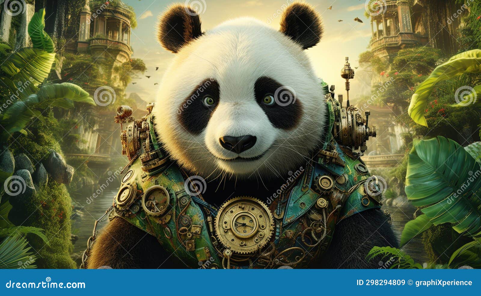 Clockwork Beast of the Steampunk Zoo Stock Illustration - Illustration ...