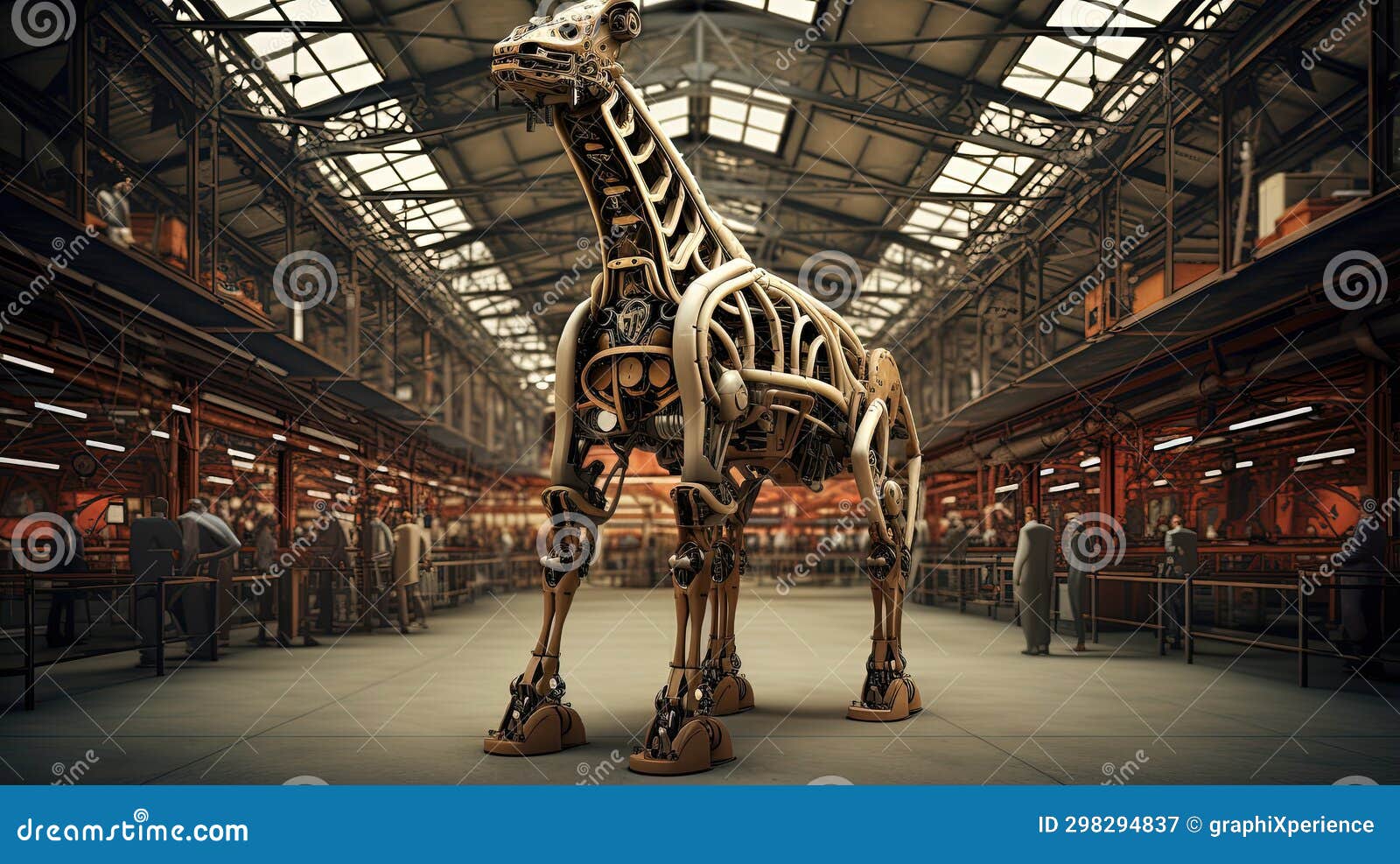 Clockwork Beast of the Steampunk Zoo Stock Illustration - Illustration ...