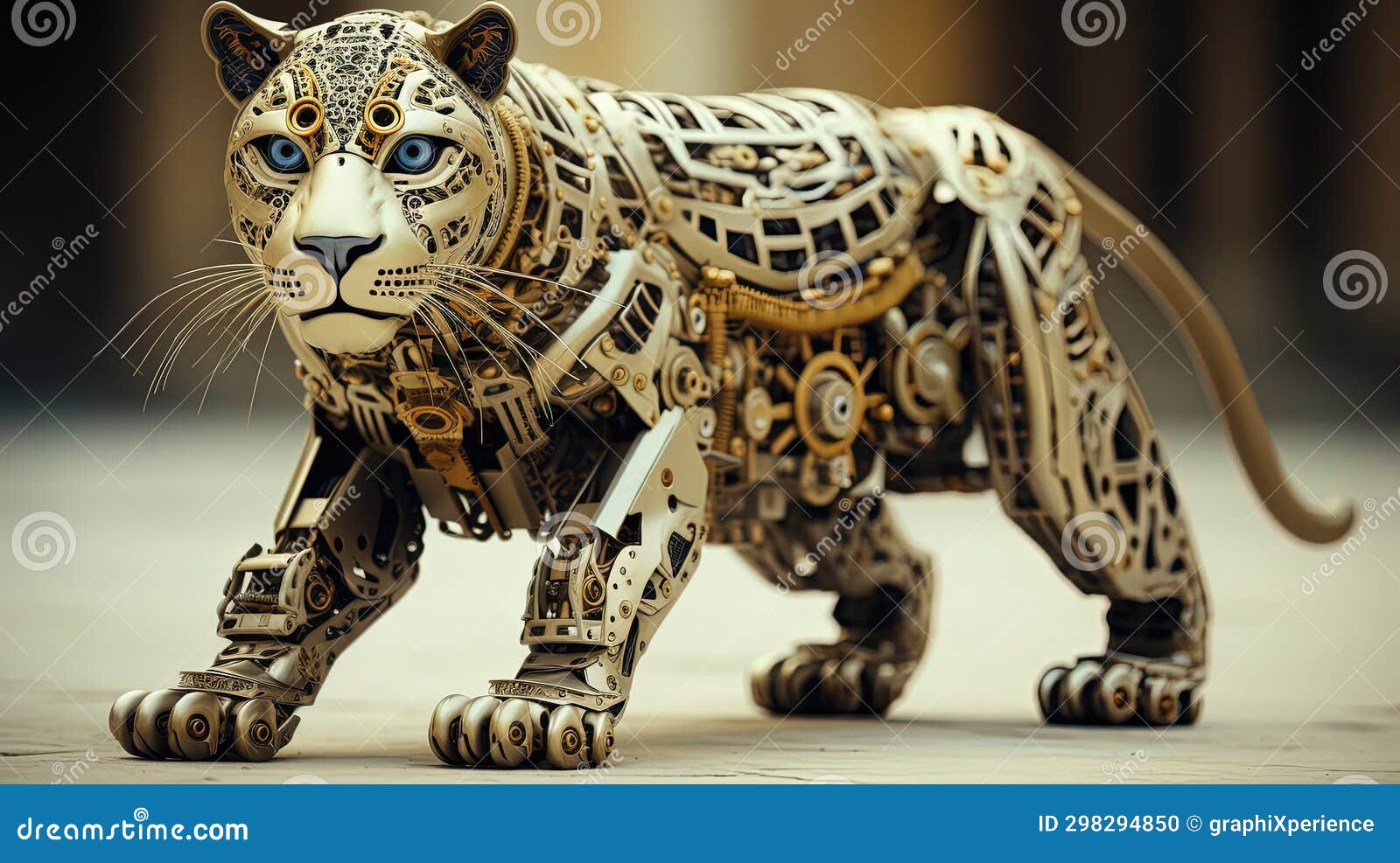 Clockwork Beast of the Steampunk Zoo Stock Illustration - Illustration ...