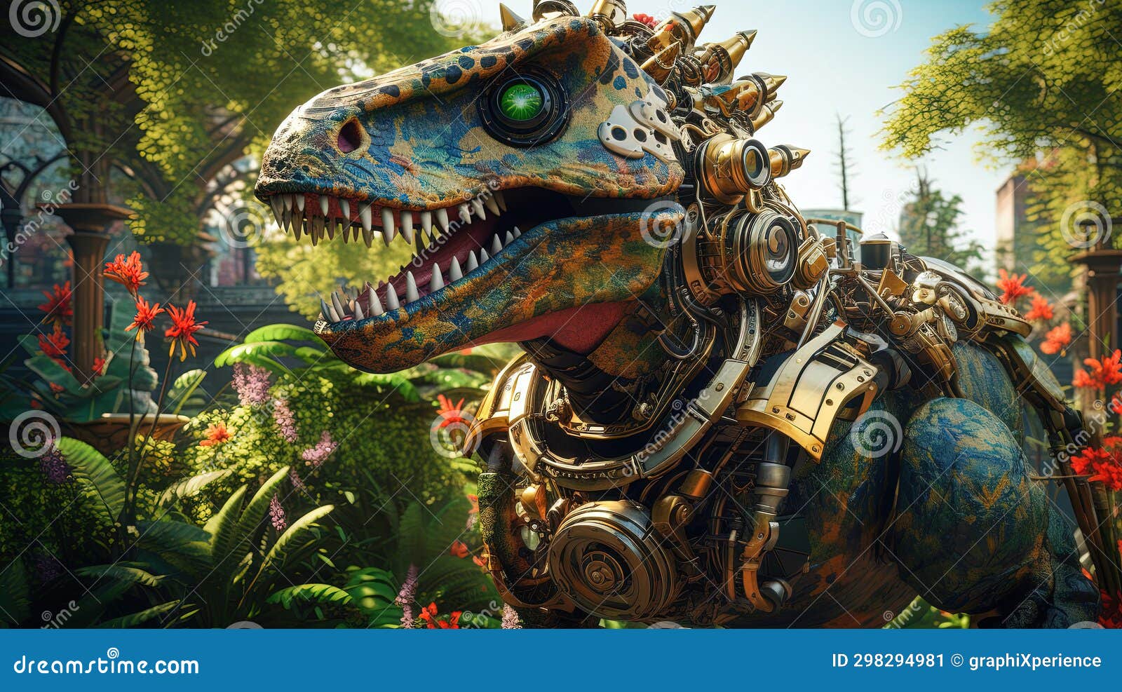 Clockwork Beast of the Steampunk Zoo Stock Illustration - Illustration ...