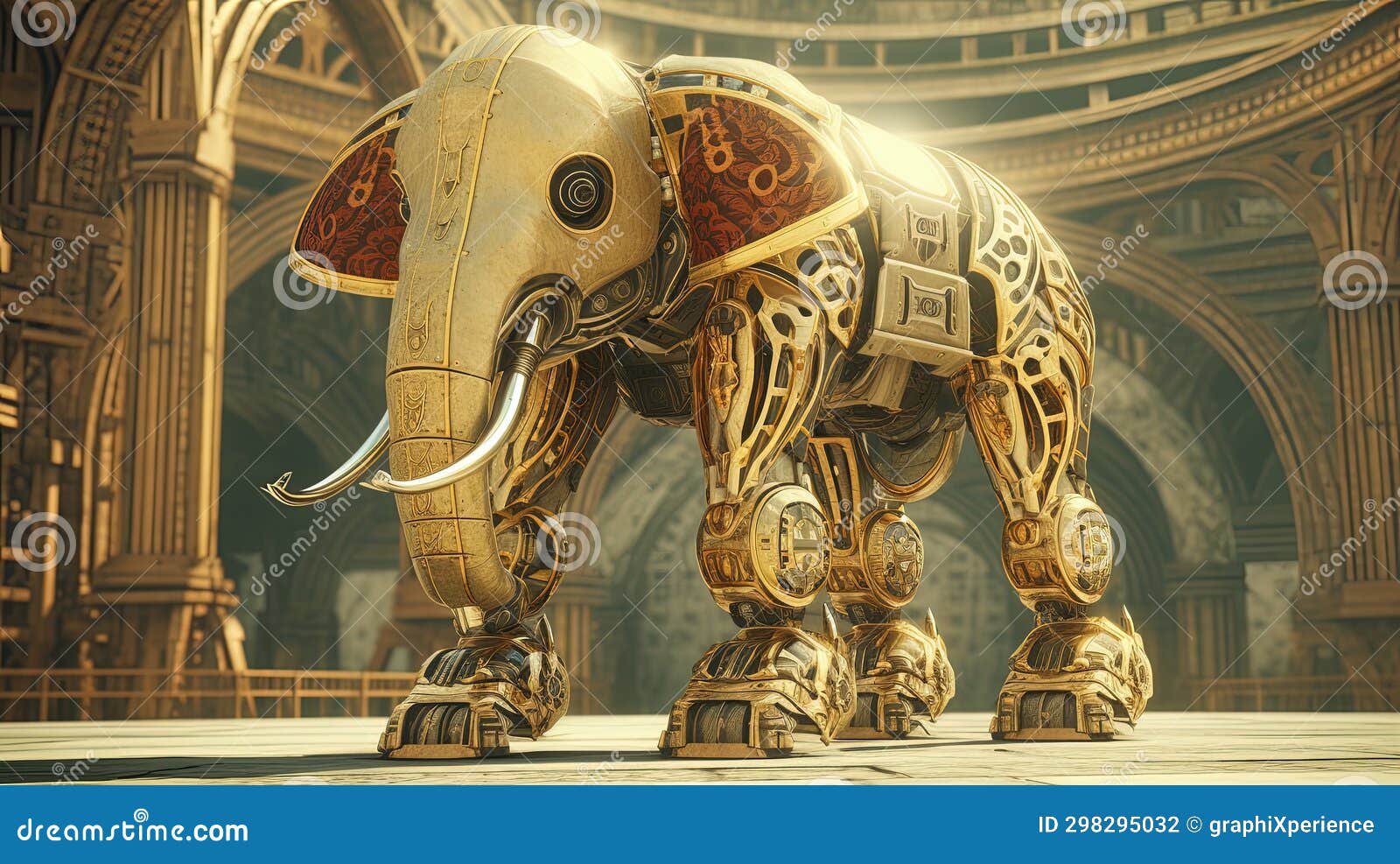 Clockwork Beast of the Steampunk Zoo Stock Illustration - Illustration ...