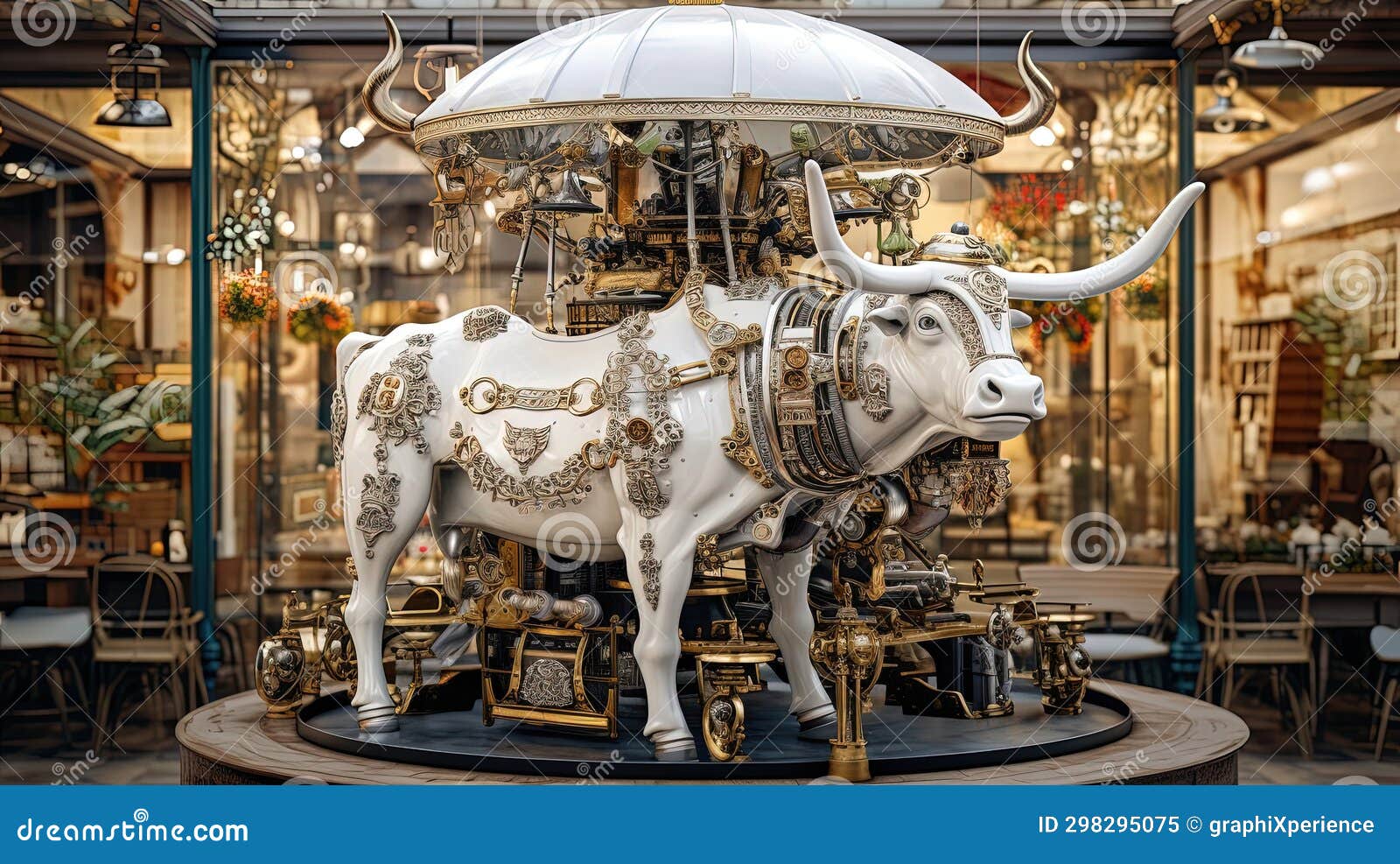 Clockwork Beast of the Steampunk Zoo Stock Illustration - Illustration ...