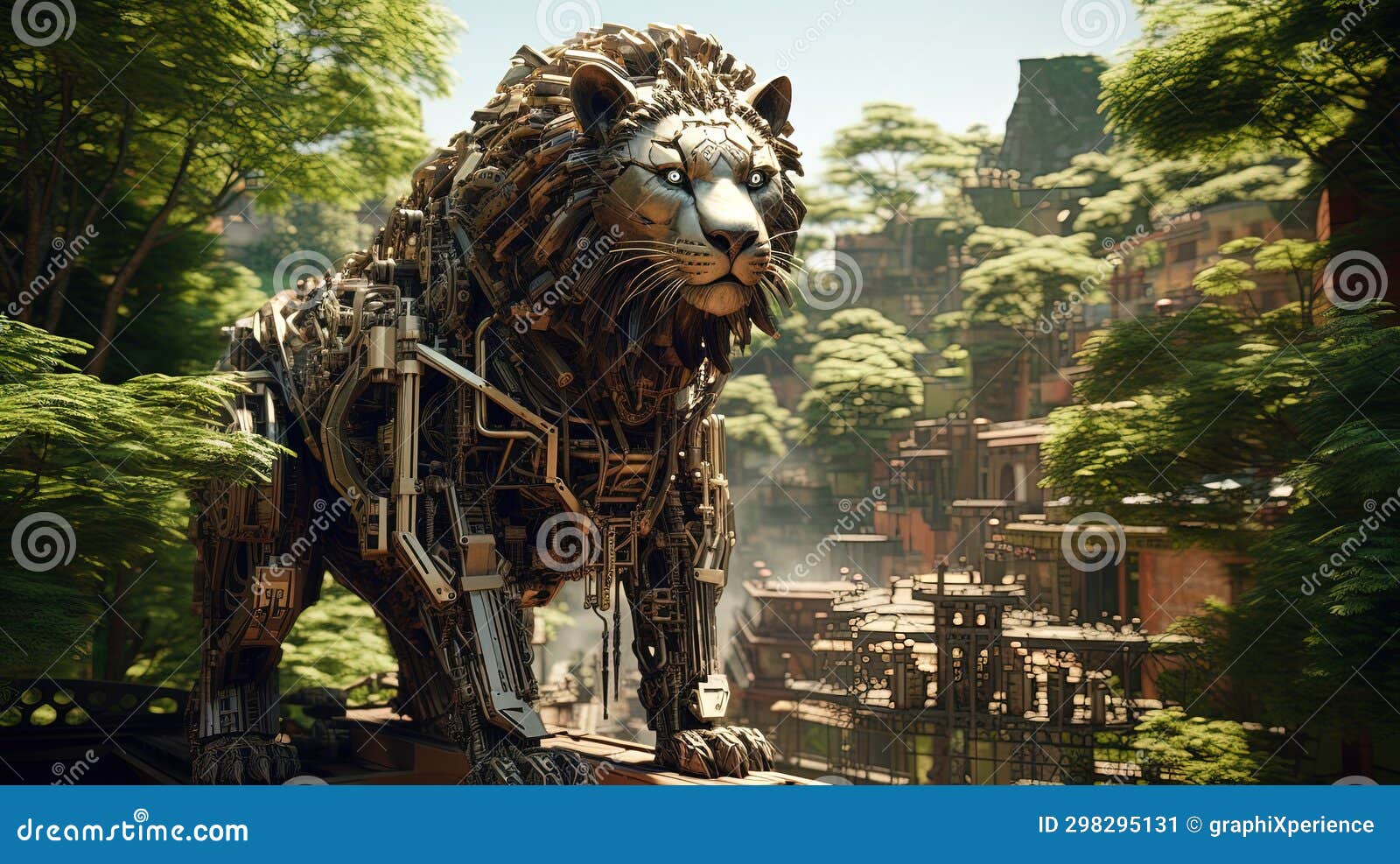 Clockwork Beast of the Steampunk Zoo Stock Illustration - Illustration ...