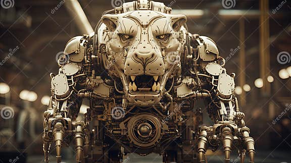 Clockwork Beast of the Steampunk Zoo Stock Illustration - Illustration ...