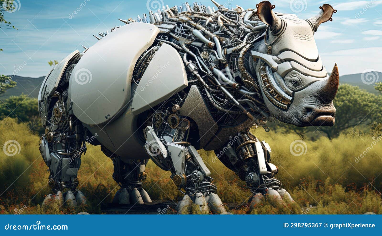 Clockwork Beast of the Steampunk Zoo Stock Illustration - Illustration ...