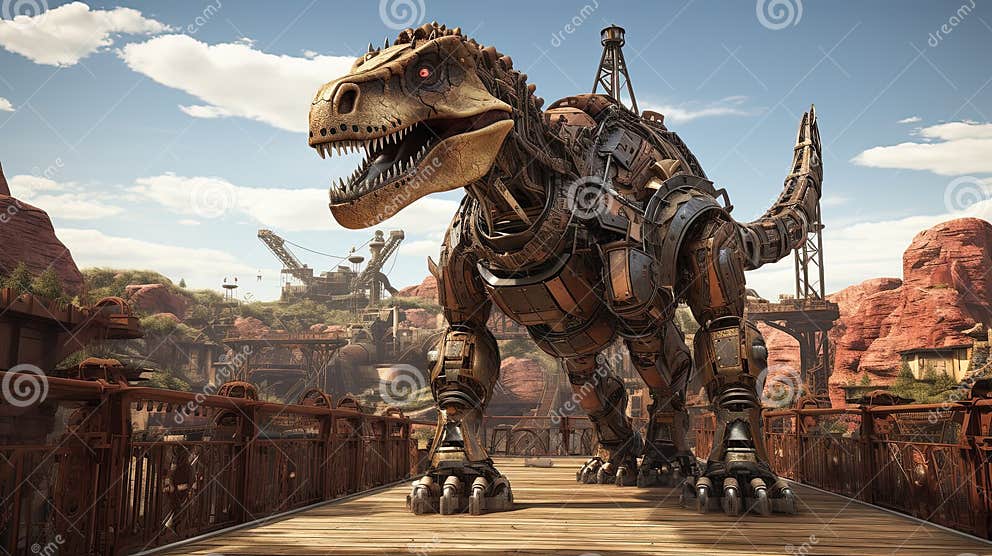 Clockwork Beast of the Steampunk Zoo Stock Illustration - Illustration ...